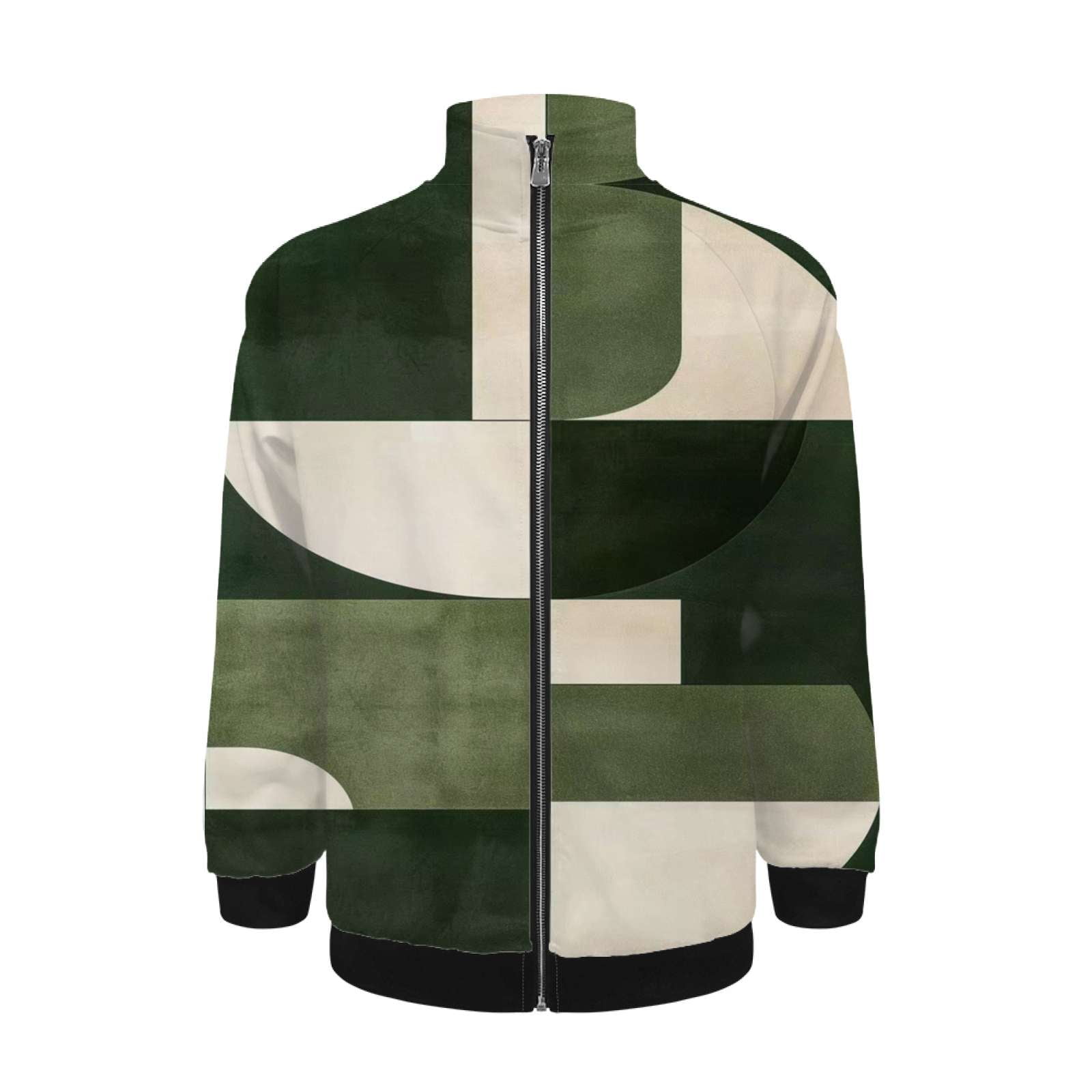 Sage Green Abstract Shape Art Jacket Men's Street Cool Long Sleeves ...