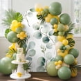 Sage Green Arch Backdrop Cover, 6.6FT, Eucalyptus Leaf Spring Plants ...