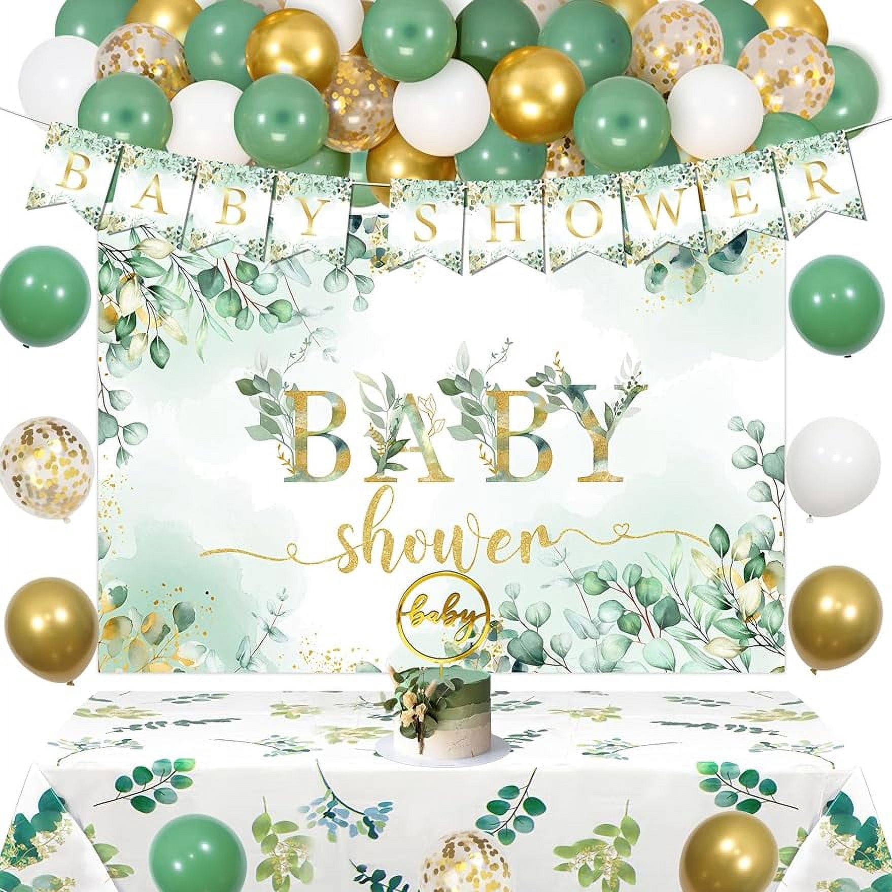 Sage Green Baby Shower Decorations, Neutral Baby Shower Decorations ...