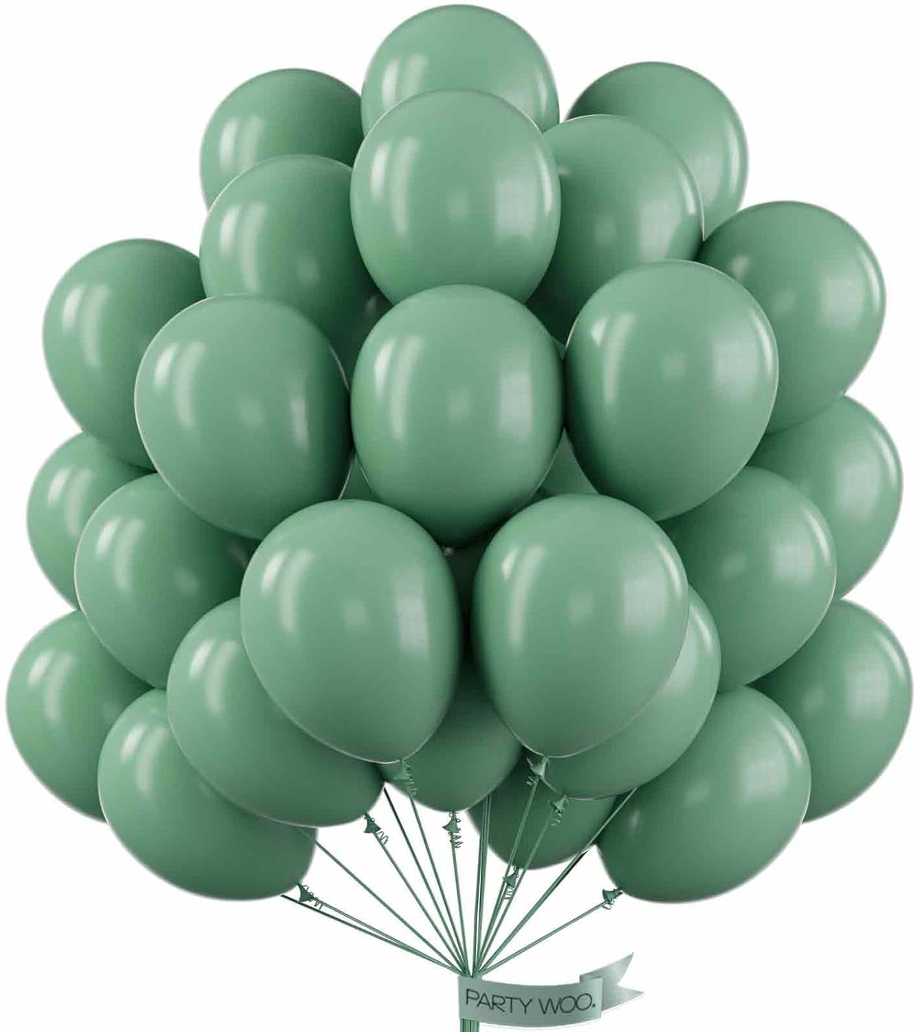 Sage Green Balloons 50 pcs 12 Inch Matte Dusty Olive Green Eucalyptus ...