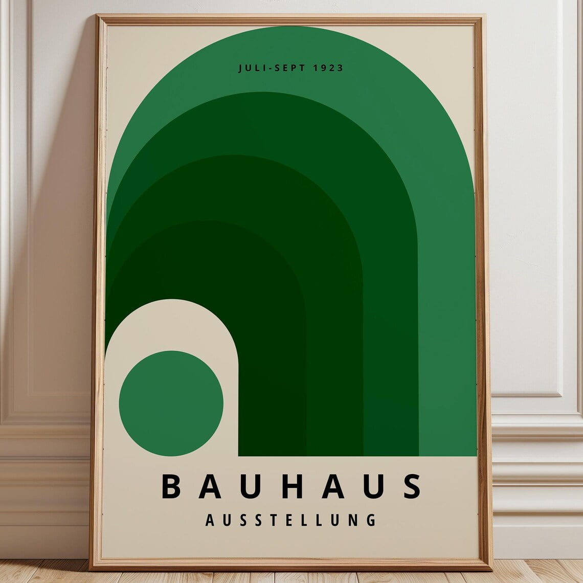 Sage Green Bauhaus Print Wall Art - Mid Century Modern - Large Wall Art ...