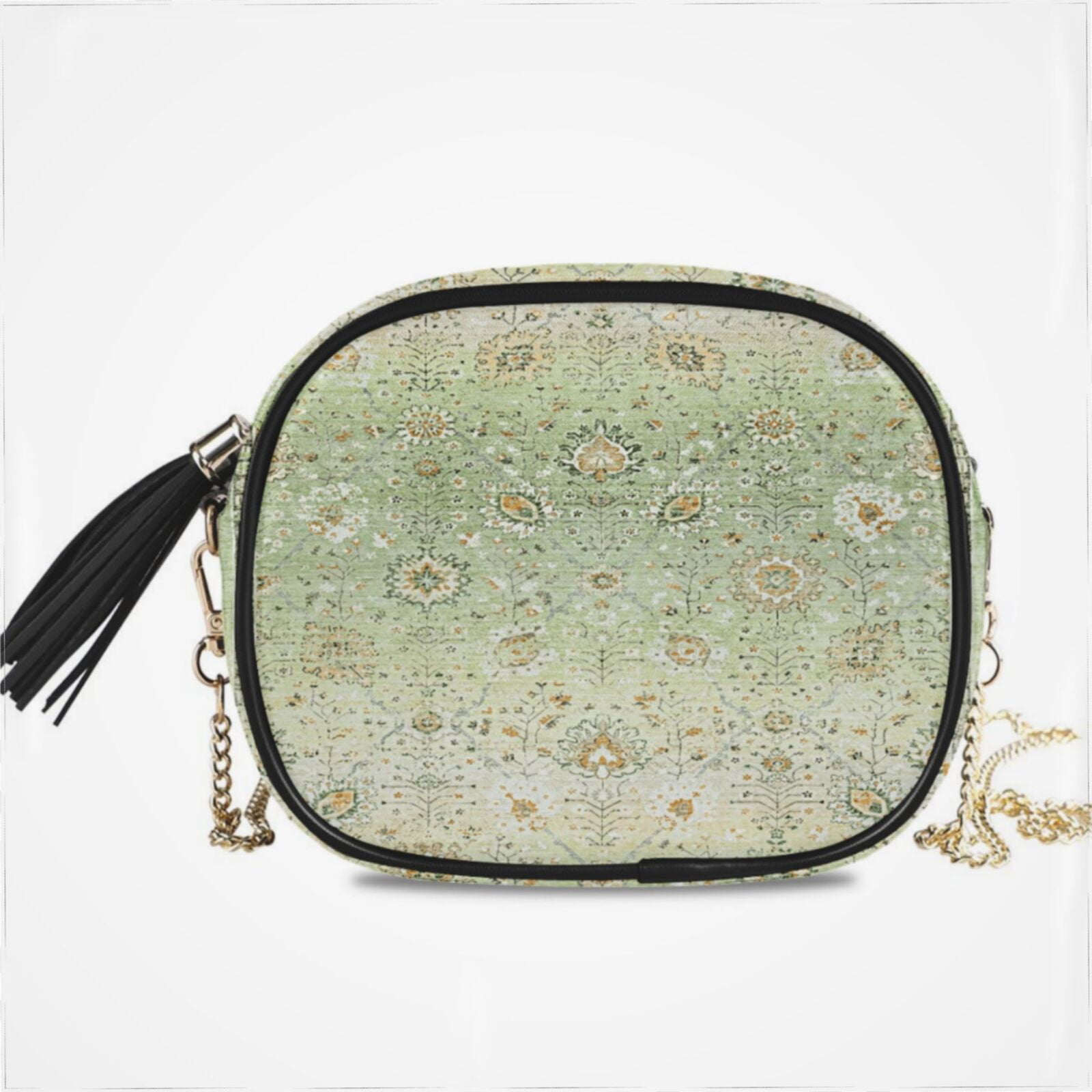 Sage Green Bohemian Large Bloom Women'S Vintage Crossbody Bag Fashion ...