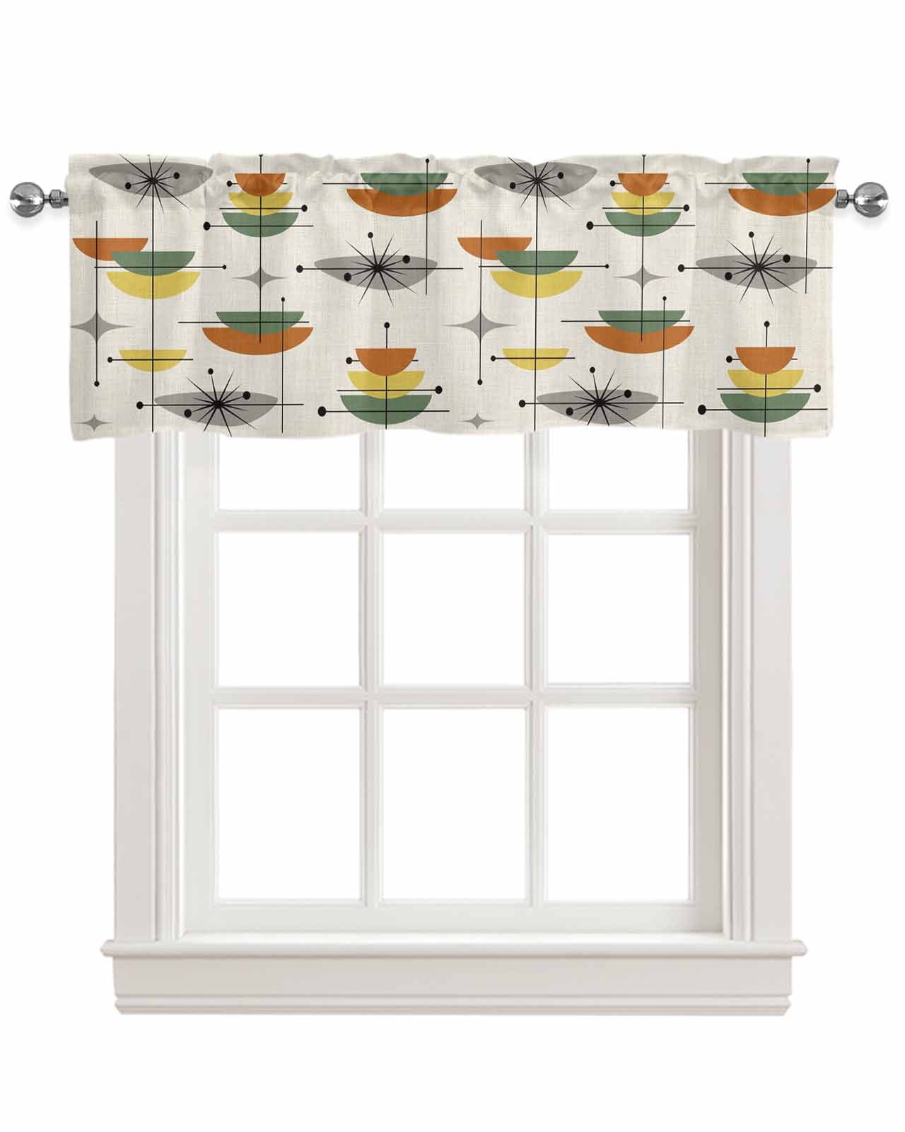 Sage Green Boho Kitchen Valances for Windows Farmhouse Linen Window ...