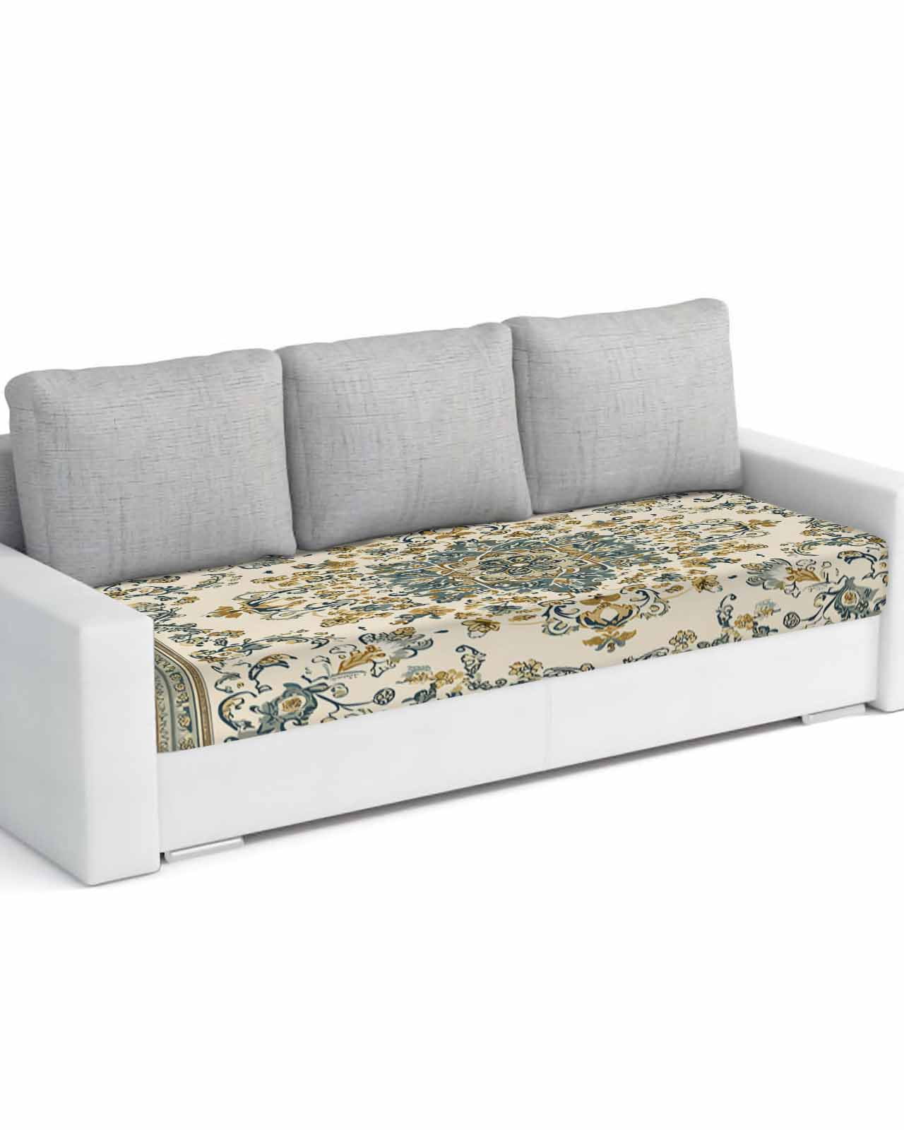 Sage Green Boho Sofa Couch Cushion Covers Washable, Removable Stretchable Sectional Couch Covers ...