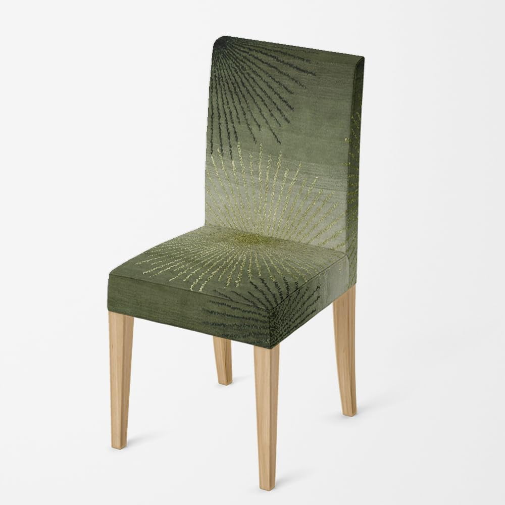 Sage Green Boho Sunrise Chair Covers Slipcovers Set of 4,Spandex Super ...