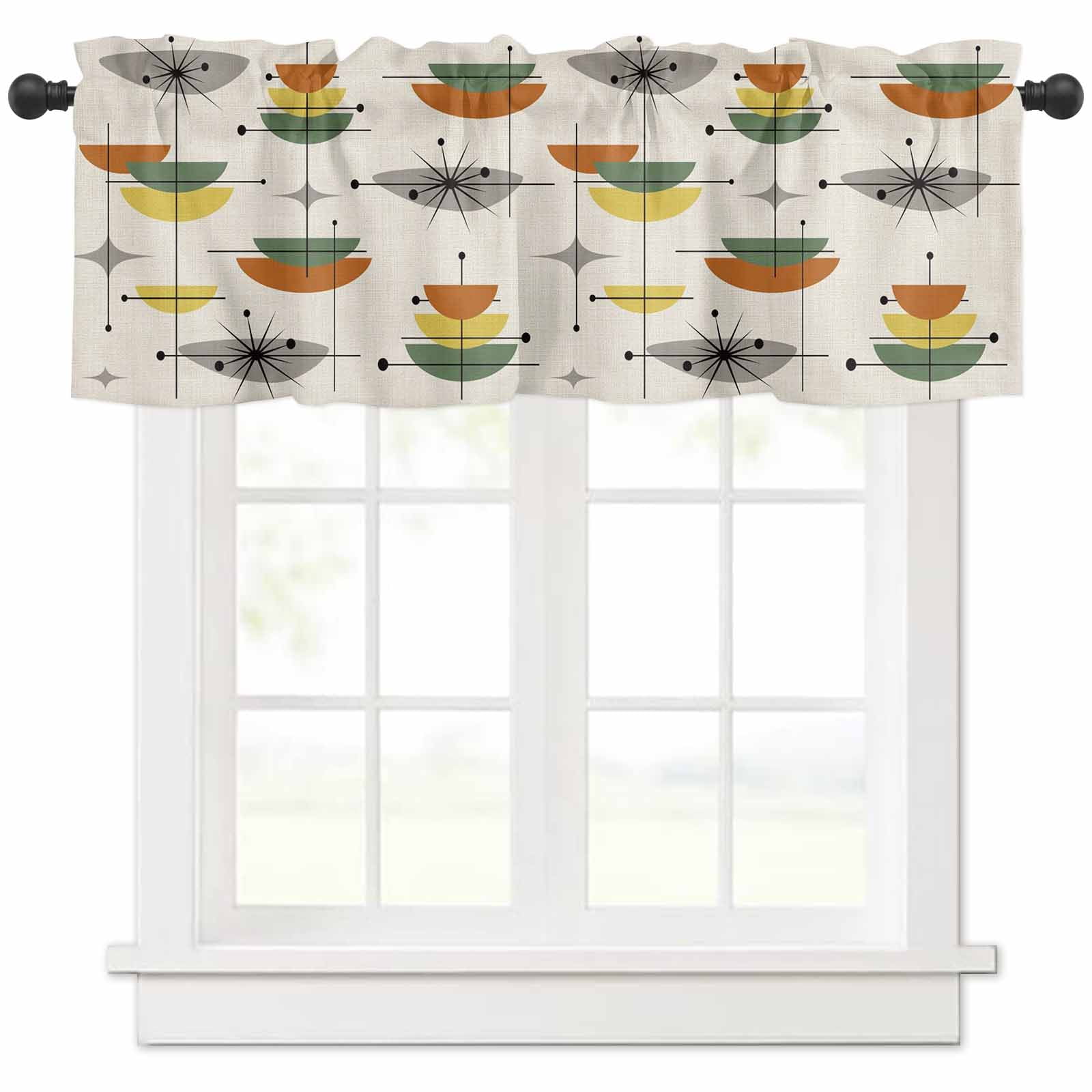 Sage Green Boho Valances for Windows Farmhouse Kitchen Curtains ...