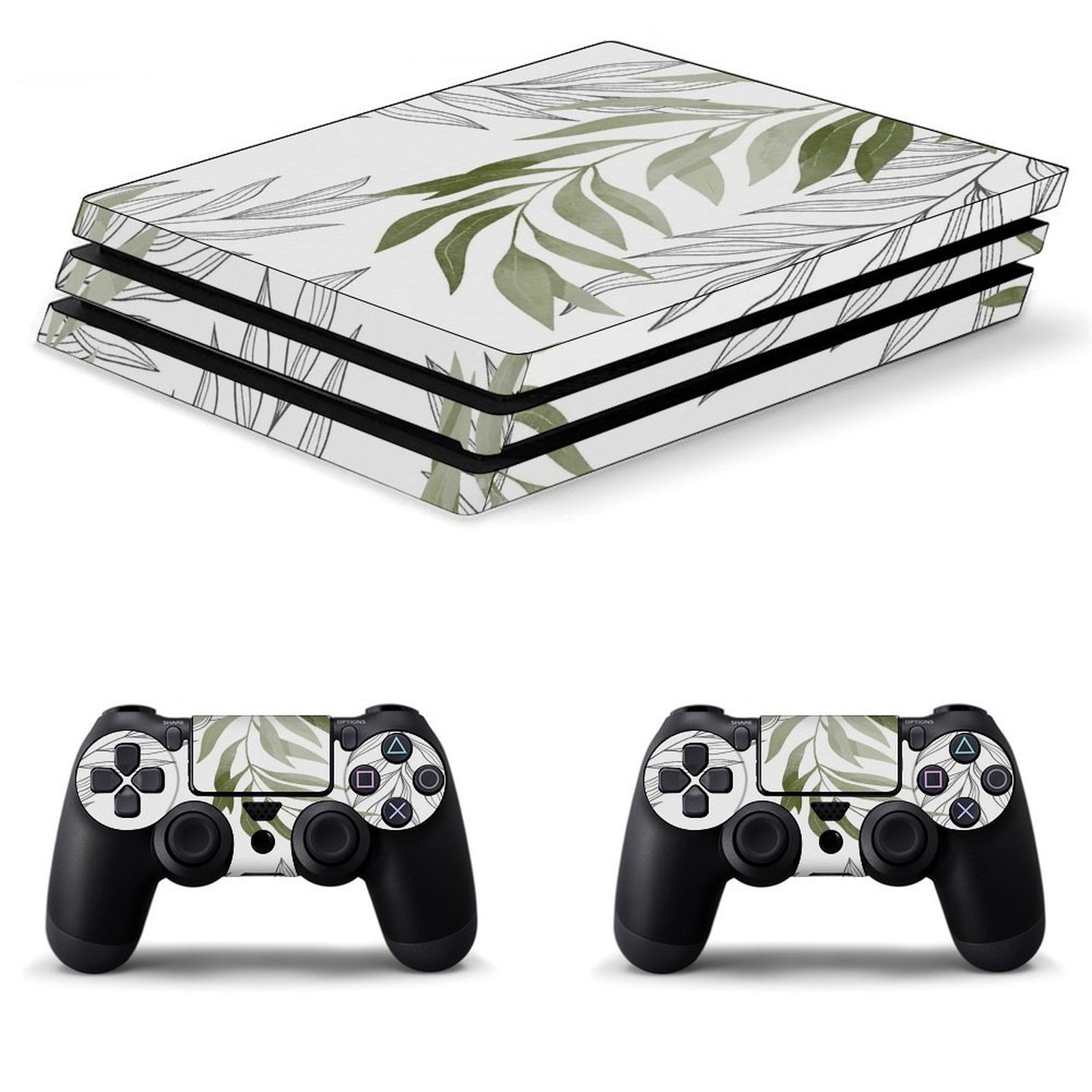Sage Green Botanical PS4/PS4 Pro/PS4 Slim Skin Sticker For Console And ...