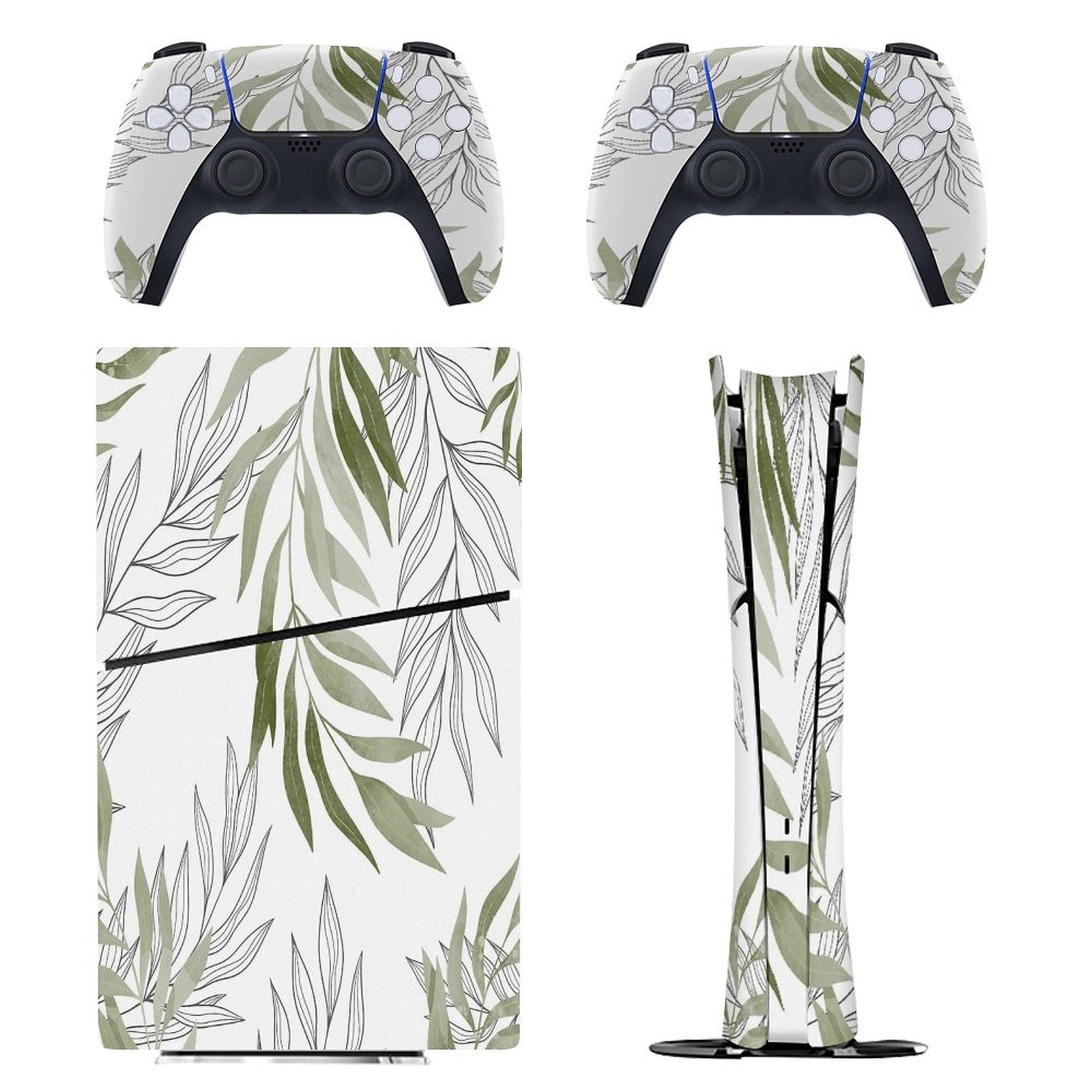Sage Green Botanical PS5/PS5 Pro/PS5 Slim Digital Disc Skin Sticker For ...