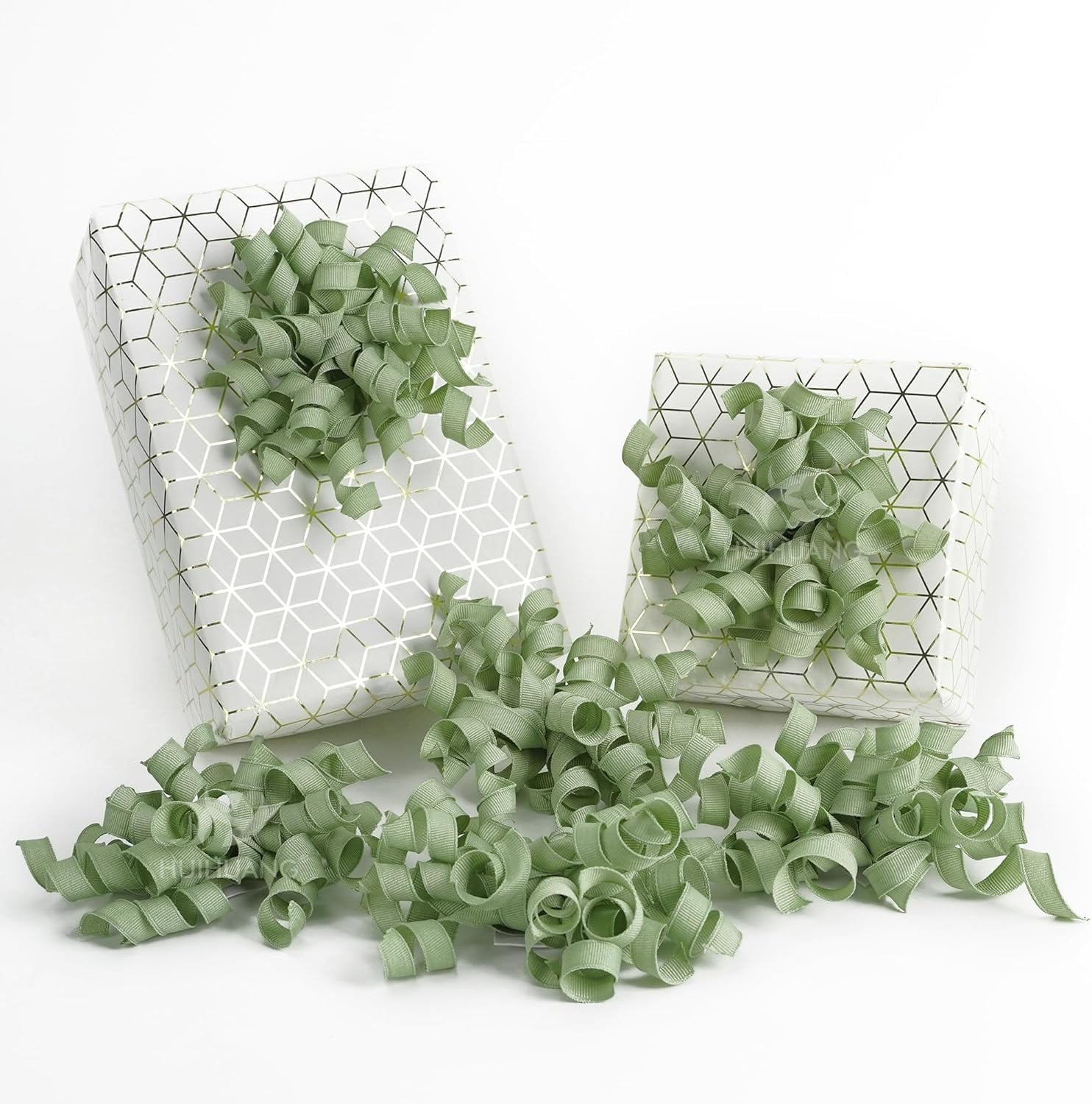 Sage Green Bows for Gift Wrapping, Sage Curly Ribbon Bows Self Adhesive ...