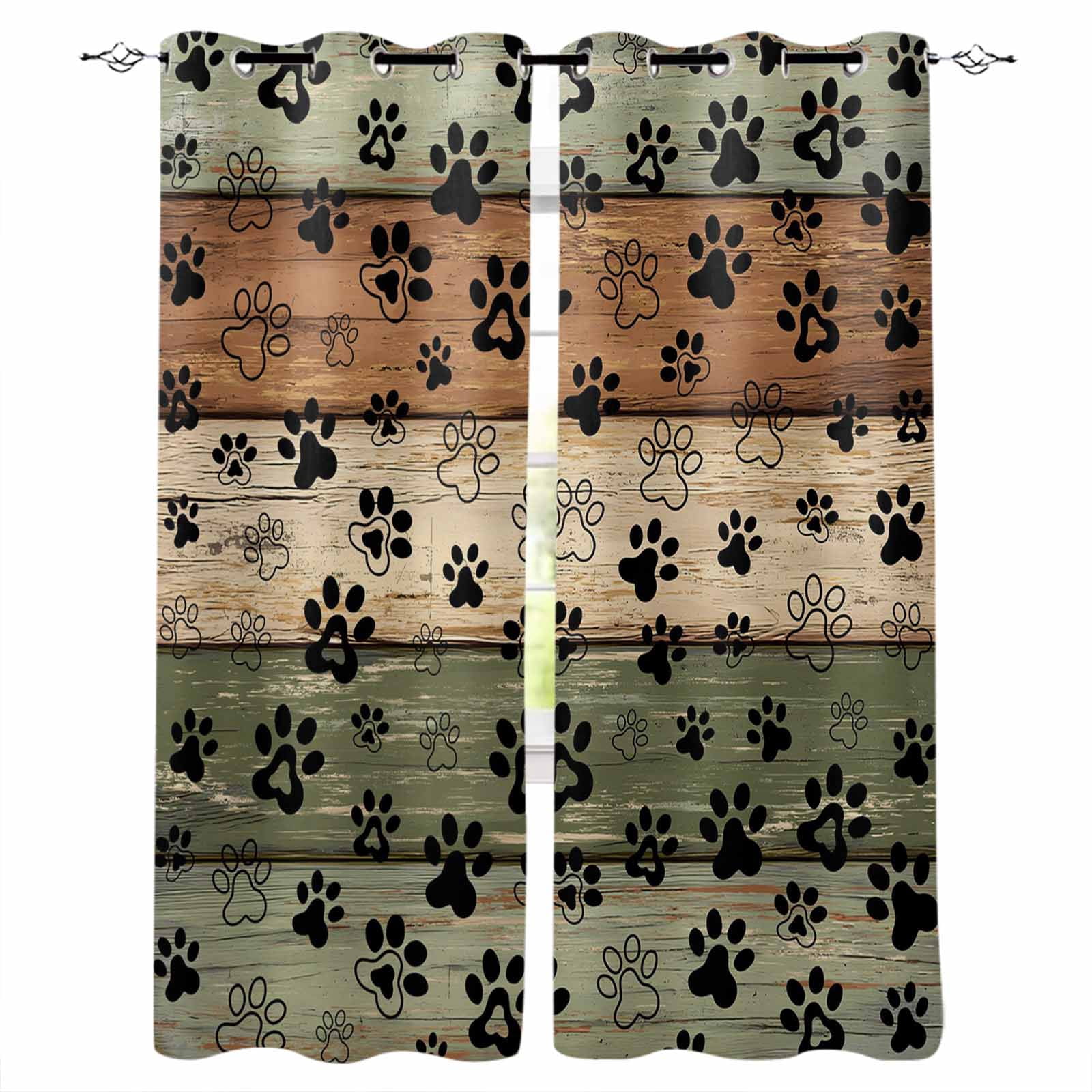 Sage Green Brown Blackout Curtains for Bedroom/Living Room, Thermal ...