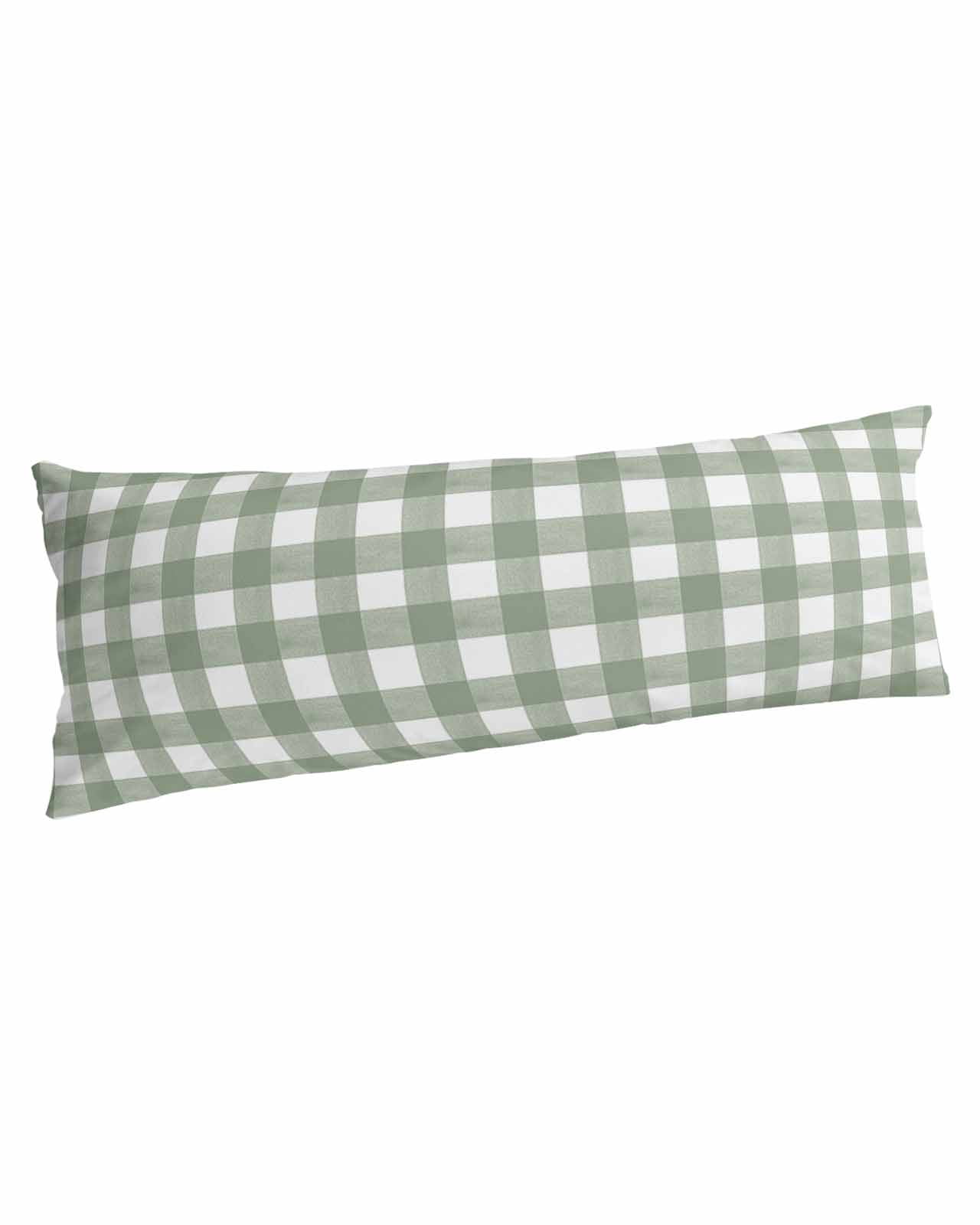 Sage Green Buffalo Plaid Body Pillow Covers, Farmhouse Green White ...