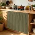 Sage Green Cabinet Curtains 35''x35'', Brown Solid Color Simple ...