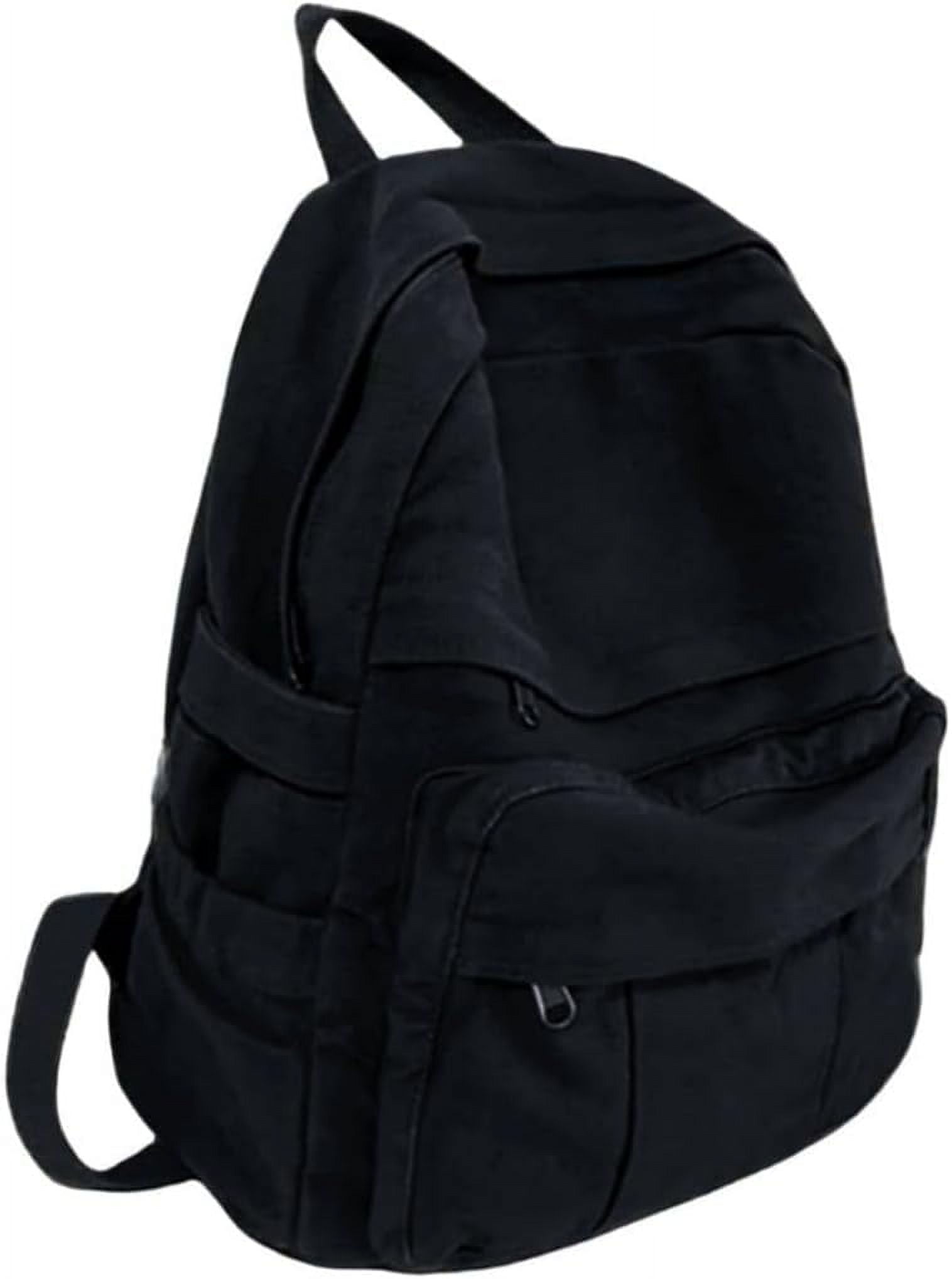 Sage Green Canvas Backpack for Women Retro Aesthetic Rucksack Basic ...