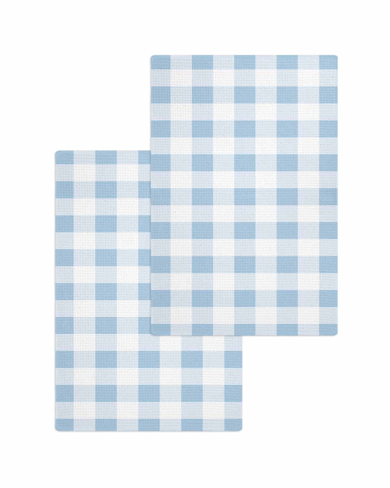 Sage Green Check Tea Towels Absorption Walf Checks Kitchen Soft ...