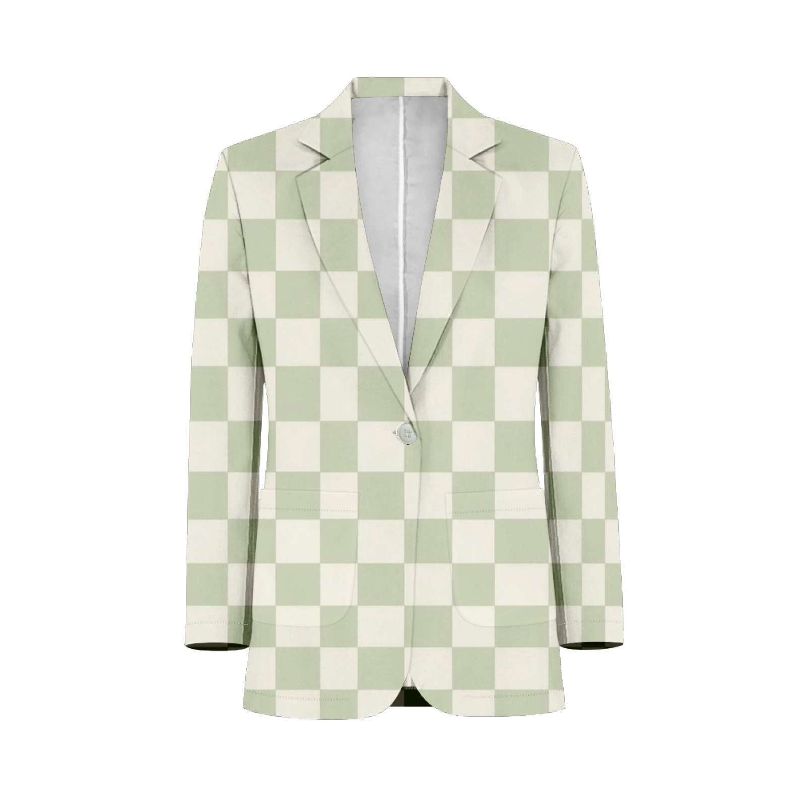 Sage Green Checkered Pattern Background Mens Suits Shawl Collar Slim ...