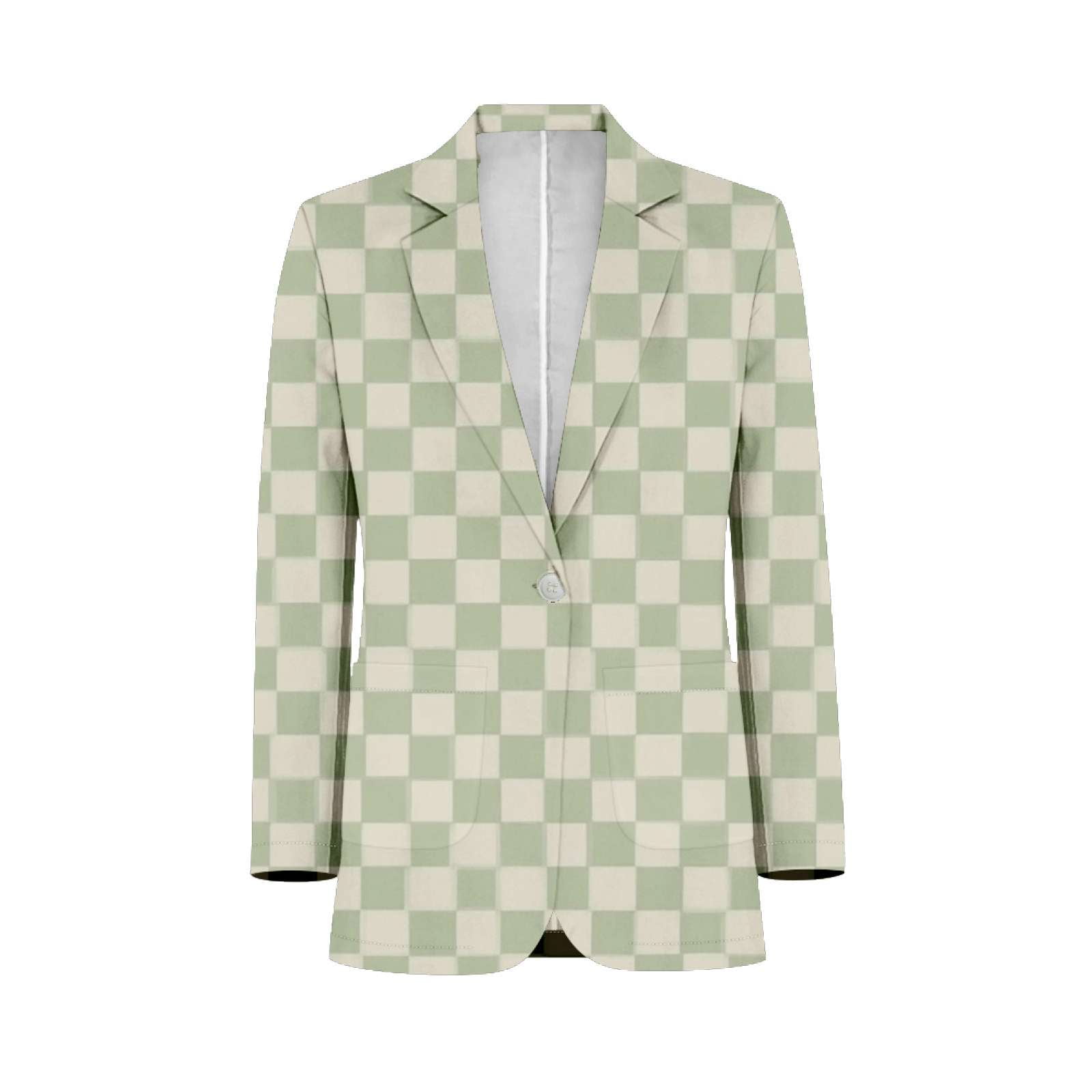 Sage Green Checkered Pattern Mens Suits Shawl Collar Slim Fit Suit Mens ...