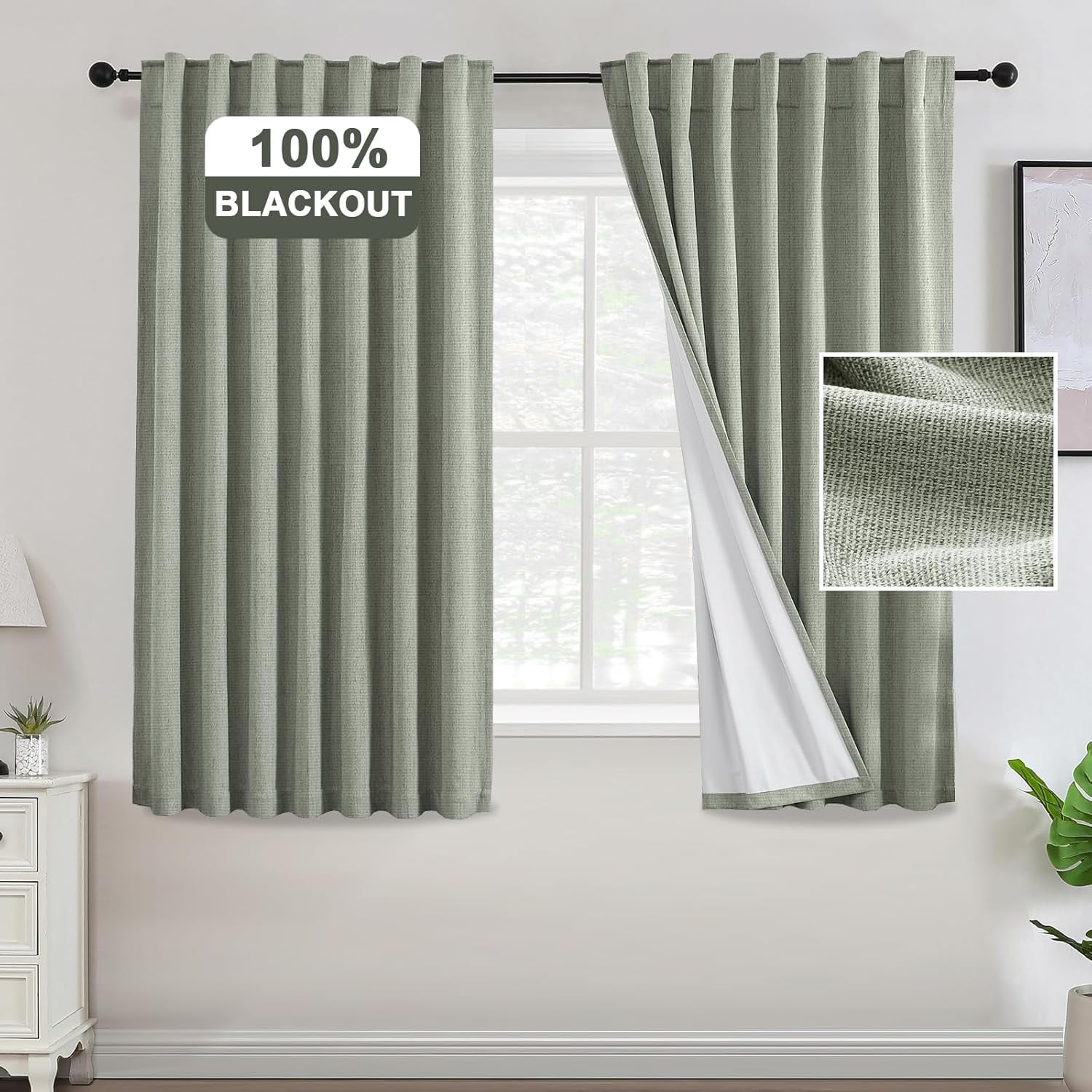 Sage Green Blackout Curtains