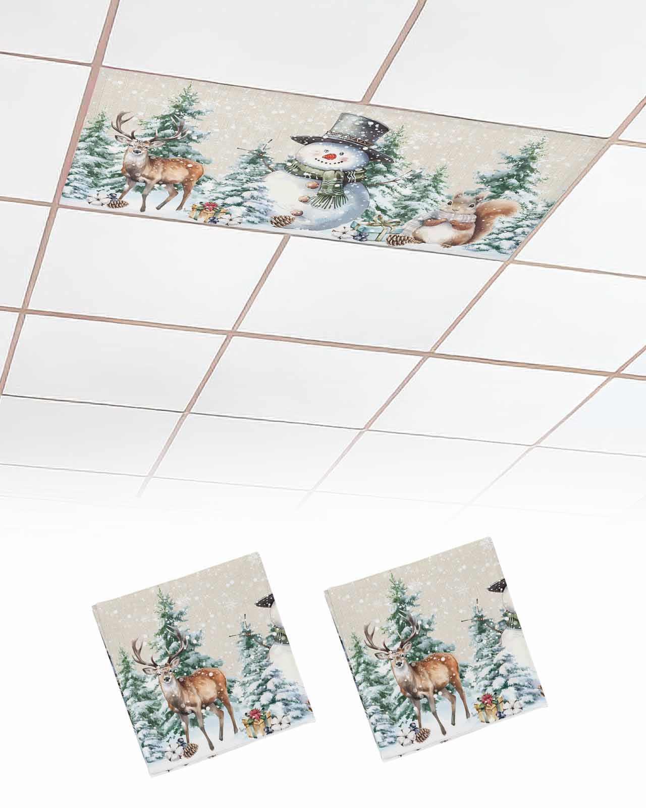 Sage Green Christmas Fluorescent Light Covers for Ceiling Lights 4x2 ...