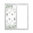 Sage Green Coastal Window Privacy Film, Summer Eucalyptus Leaves Beach ...