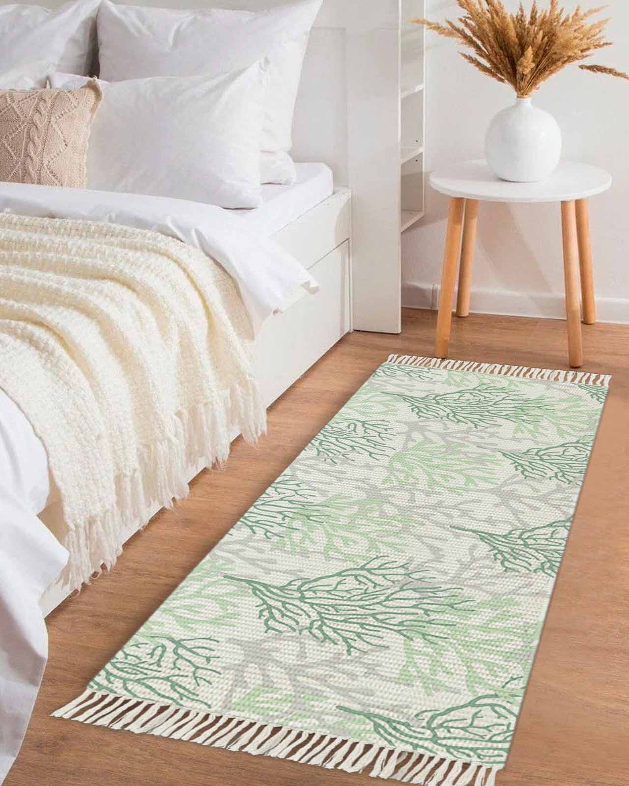 Sage Green Coral Coastal Hallway Runner Rug 2x5ft,Summer Beach Seaside ...