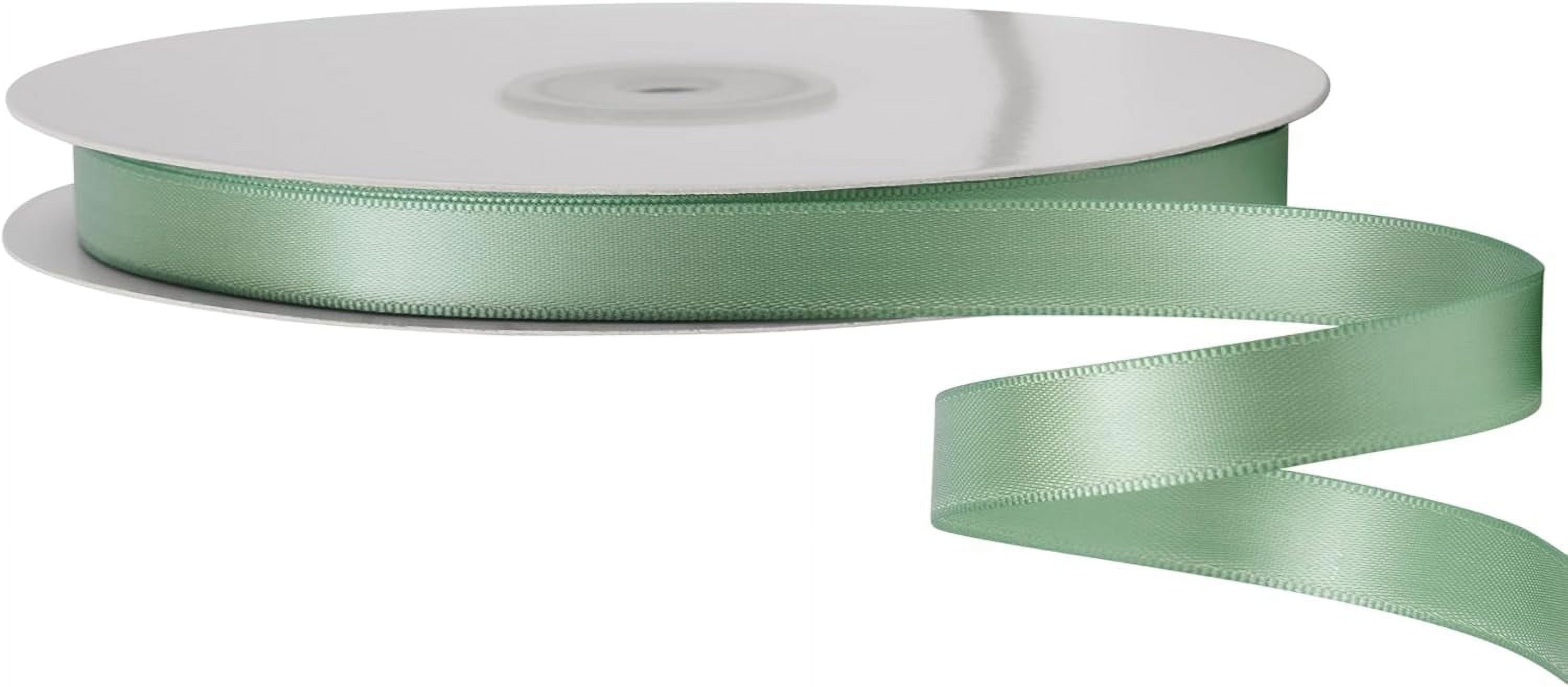 Sage Green Double Faced Satin Ribbon, 3/8" X Continuous 25 Yards ...