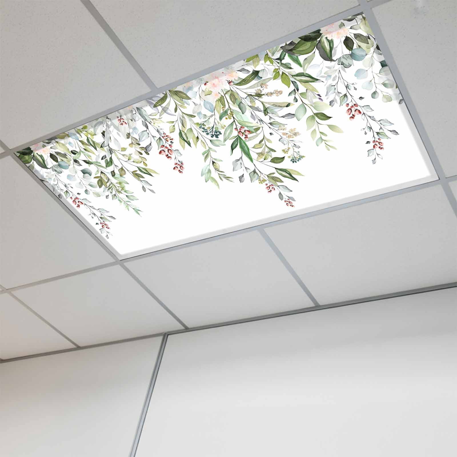 Sage Green Eucalyptus Fluorescent Light Covers, Aesthetics Floral Farm ...