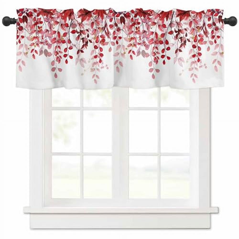Sage Green Eucalyptus Leaves Valance for Windows Berry Branch Plant ...