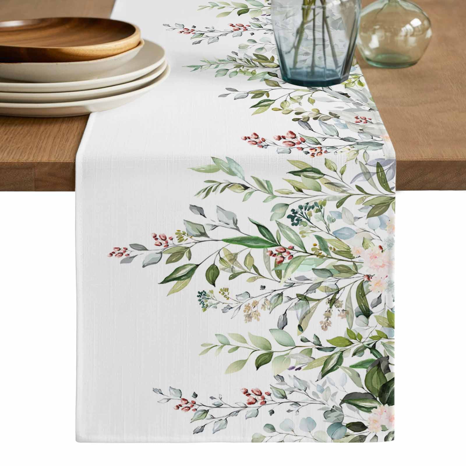 Sage Green Eucalyptus Table Runner, Aesthetics Floral Farm Foliage ...