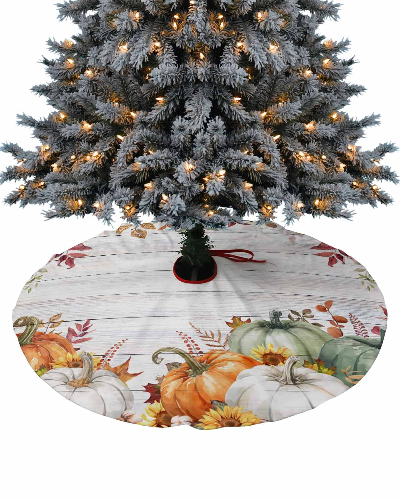 Sage Green Fall Christmas Tree Skirt 48 Inches Large Christmas Skirt ...