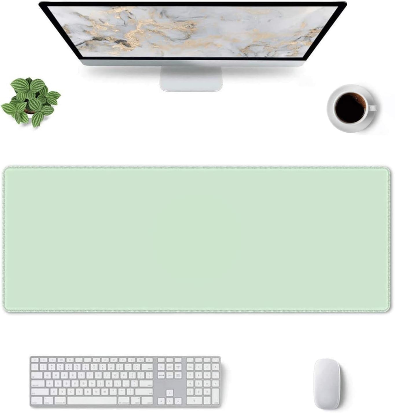 Sage Green Gaming Mouse Pad Large XL Desk Mat Long Extended Pads Big ...