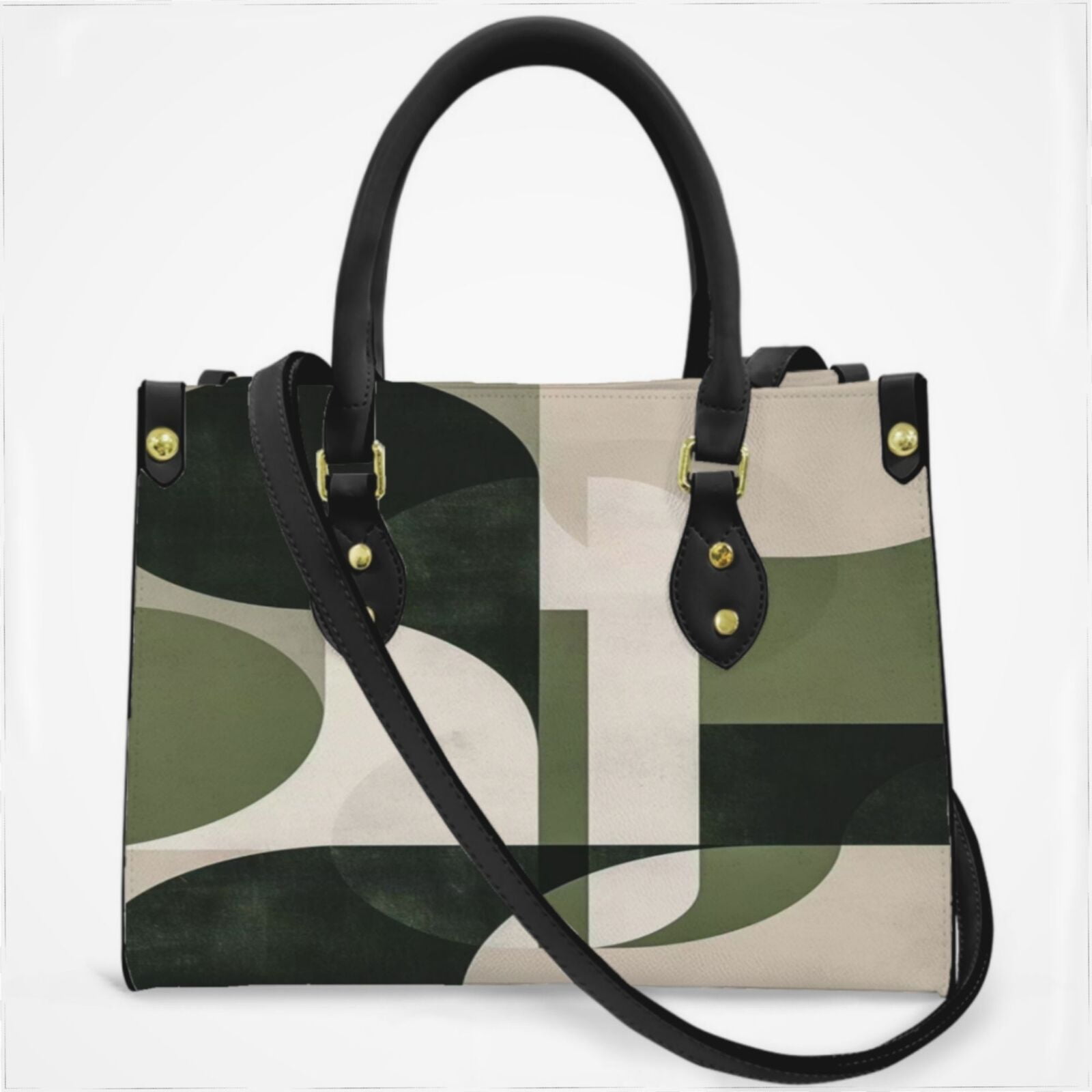 Sage Green Geometric Cross Body Bags For Women Small Leather Female ...