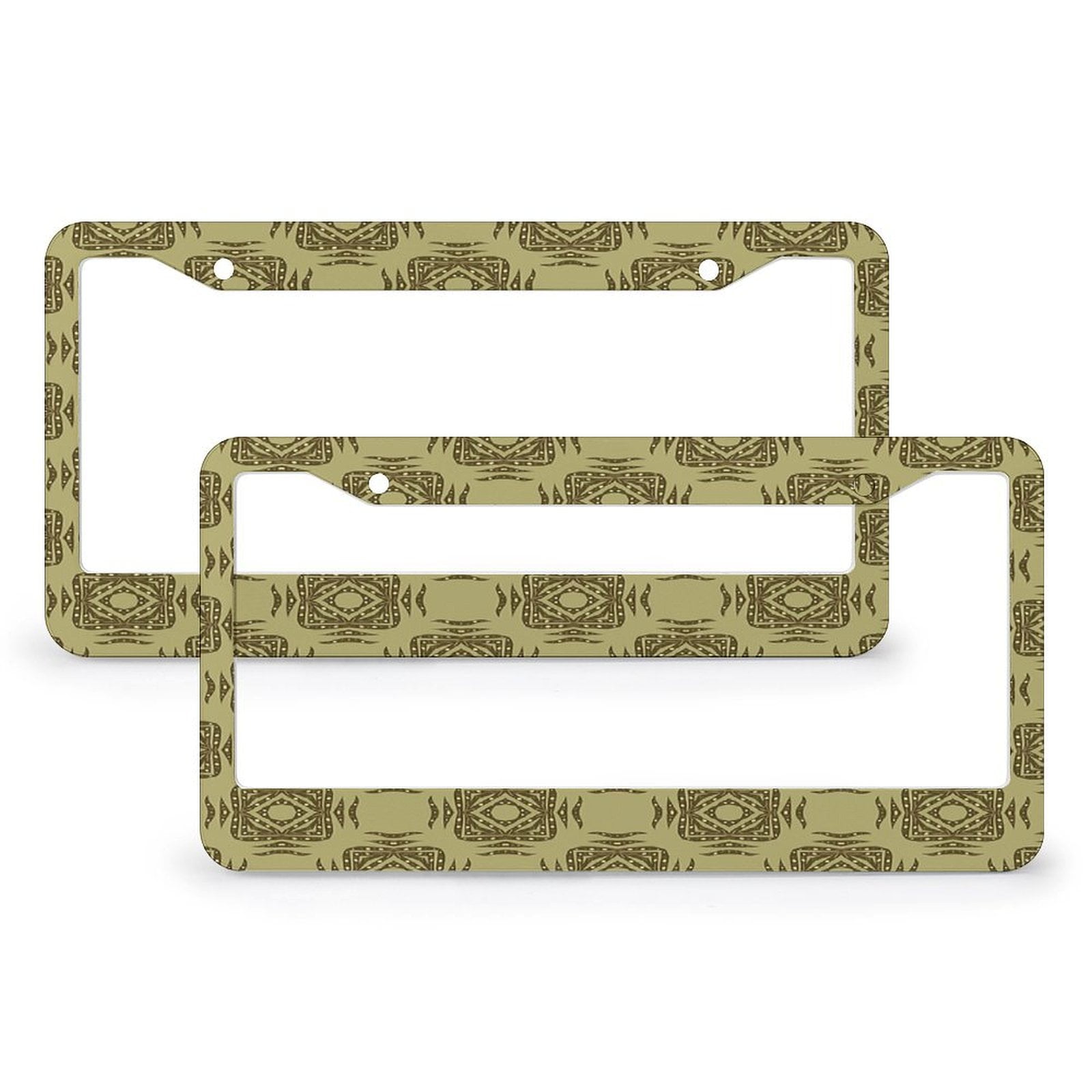 Sage Green Geometric Shapes Abstract License Plate Frame - 2 Pack ...