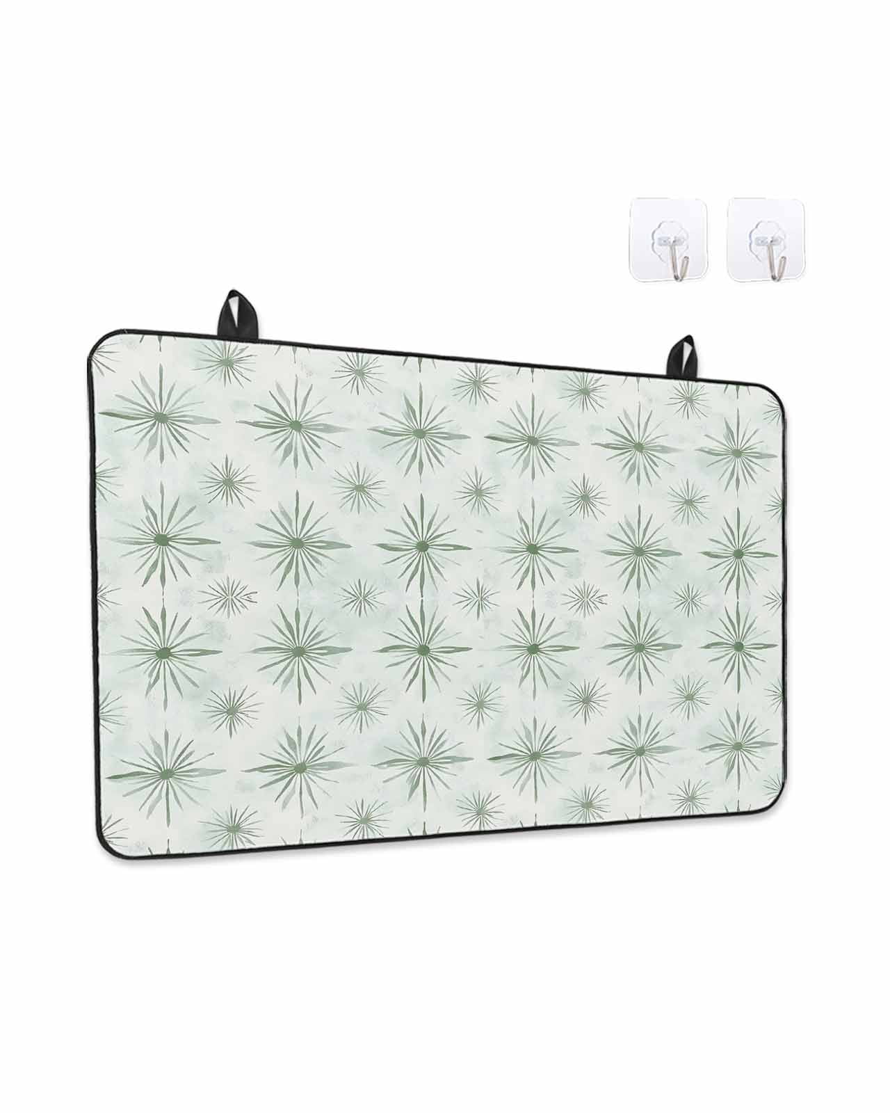 Sage Green Geometric Stove Top Covers for Electric Stove, Kitchen Glass ...