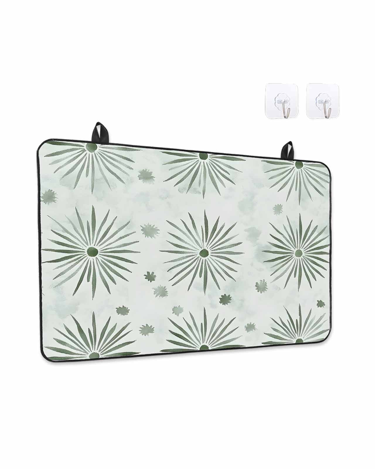 Sage Green Geometric Stove Top Covers for Electric Stove, Kitchen Glass ...