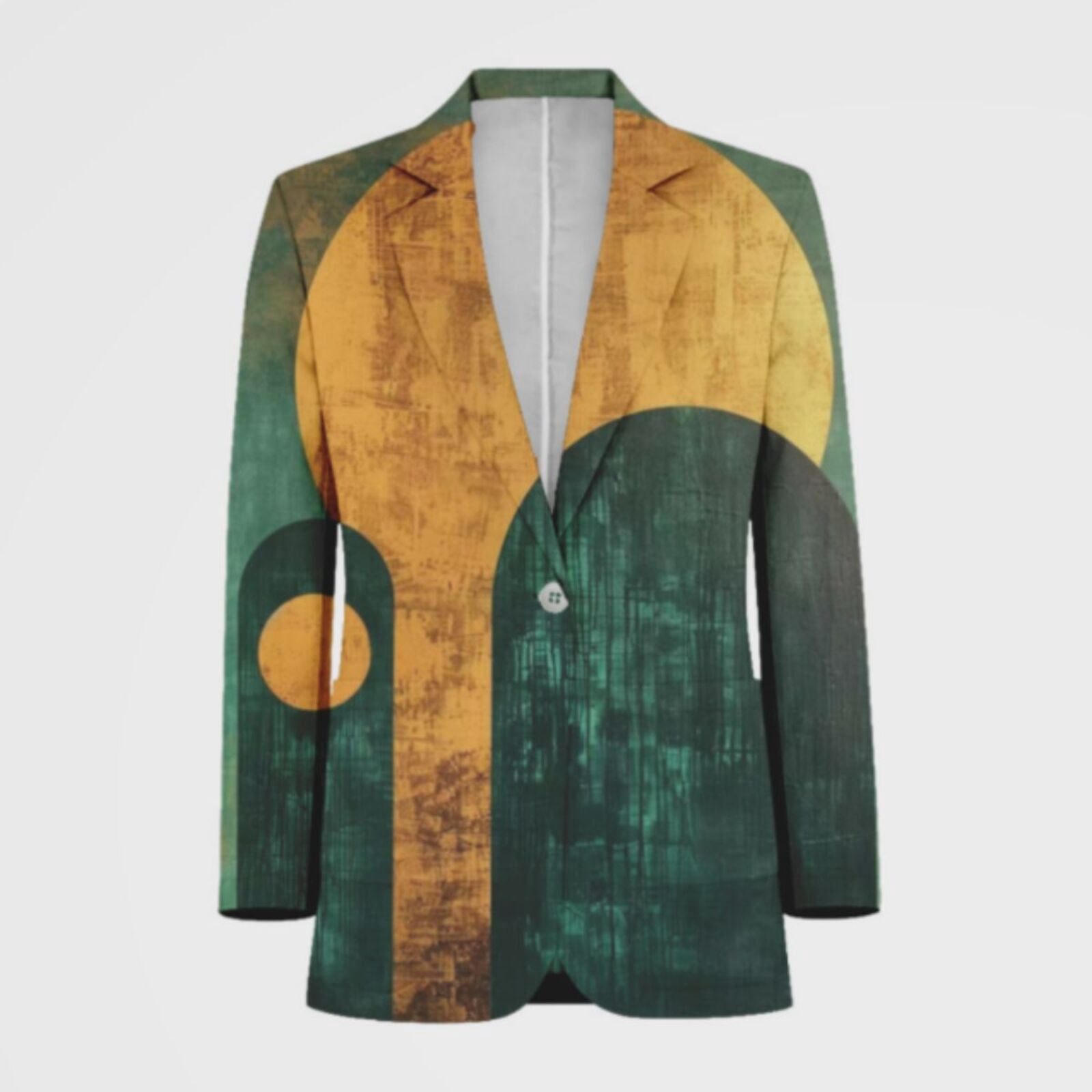 Sage Green Gold Geometric-01 Men Blazers Slim Clothing Summer Jacket ...