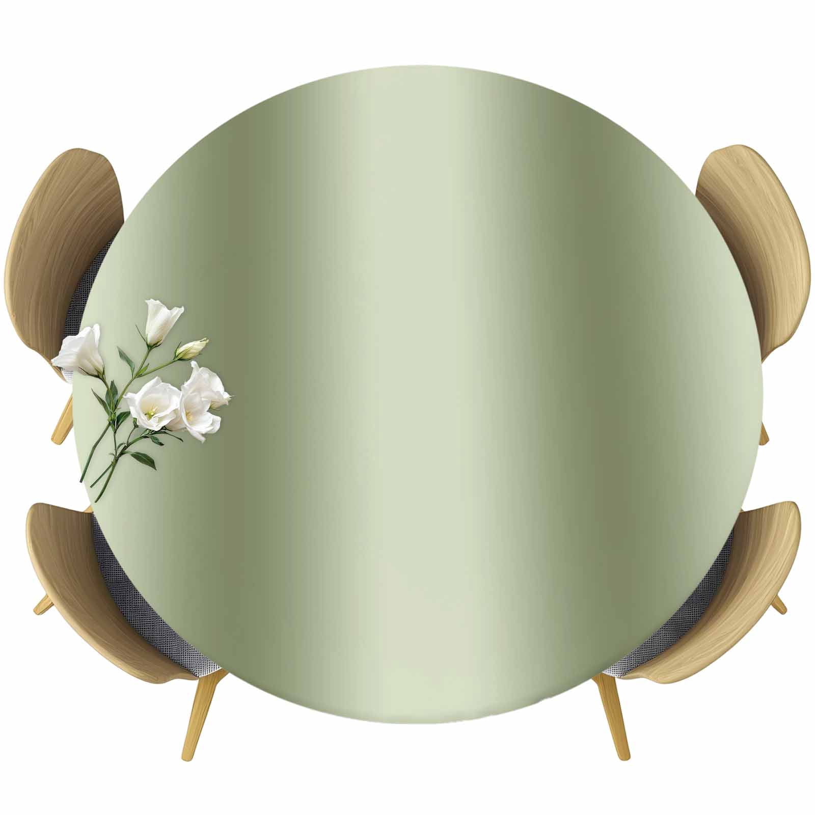 Sage Green Gradient Round Fitted Table Cover Abstract Texture Modern ...