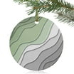 Sage Green Eucalyptus Leaves Watercolor Christmas Ceramic Ornament 2025 ...