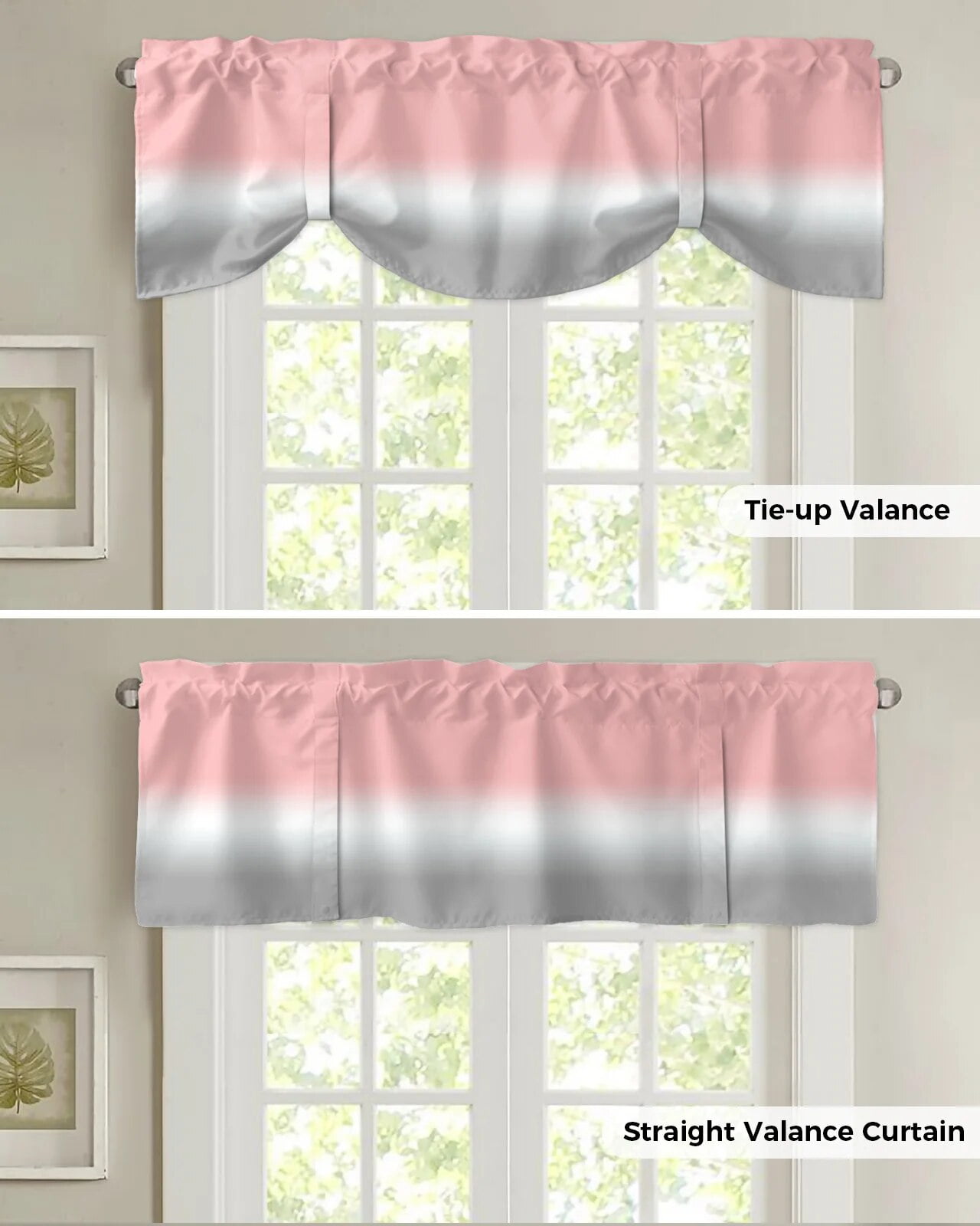 Sage Green Gradient Window Curtain Living Room Kitchen Cabinet Tie-up ...