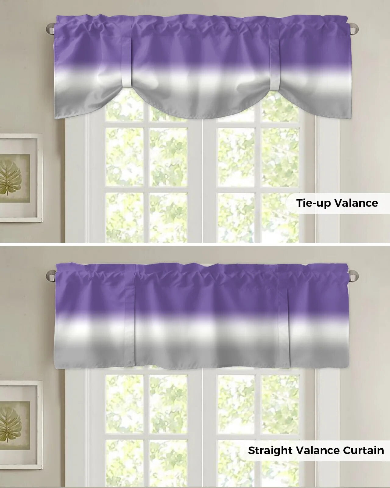 Sage Green Gradient Window Curtain Living Room Kitchen Cabinet Tie-up ...