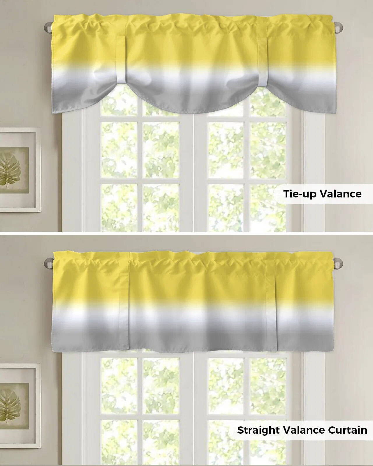 Sage Green Gradient Window Curtain Living Room Kitchen Cabinet Tie-up ...