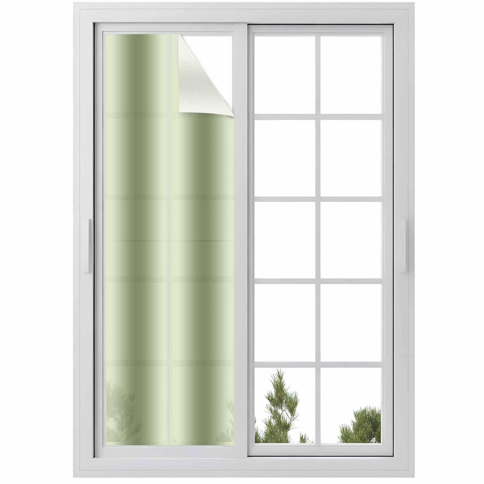 Sage Green Gradient Window Privacy Film Abstract Texture Modern Simple ...