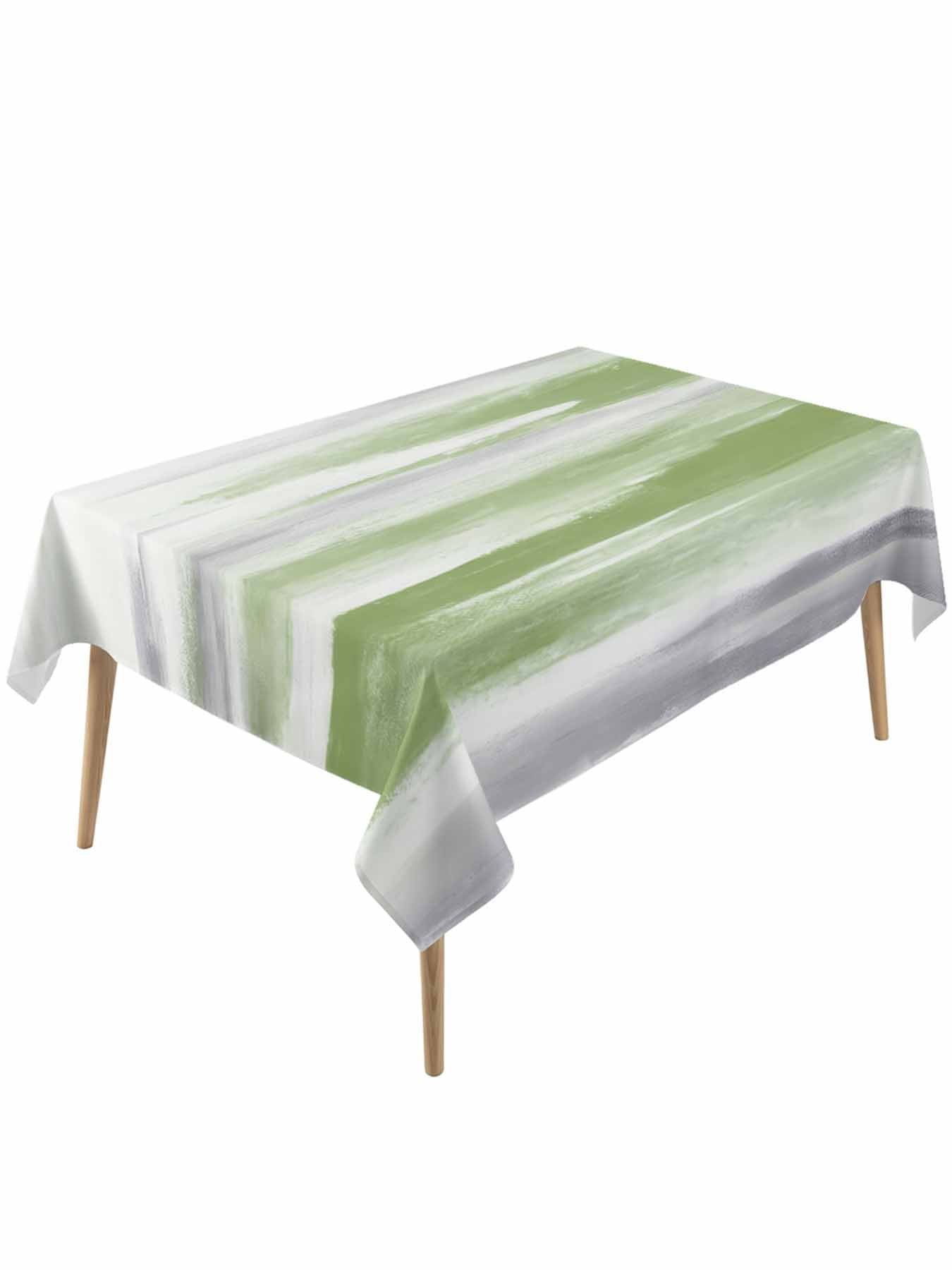 Sage Green Gray Table Cloth, Neutral Abstract White Ombre Texture ...