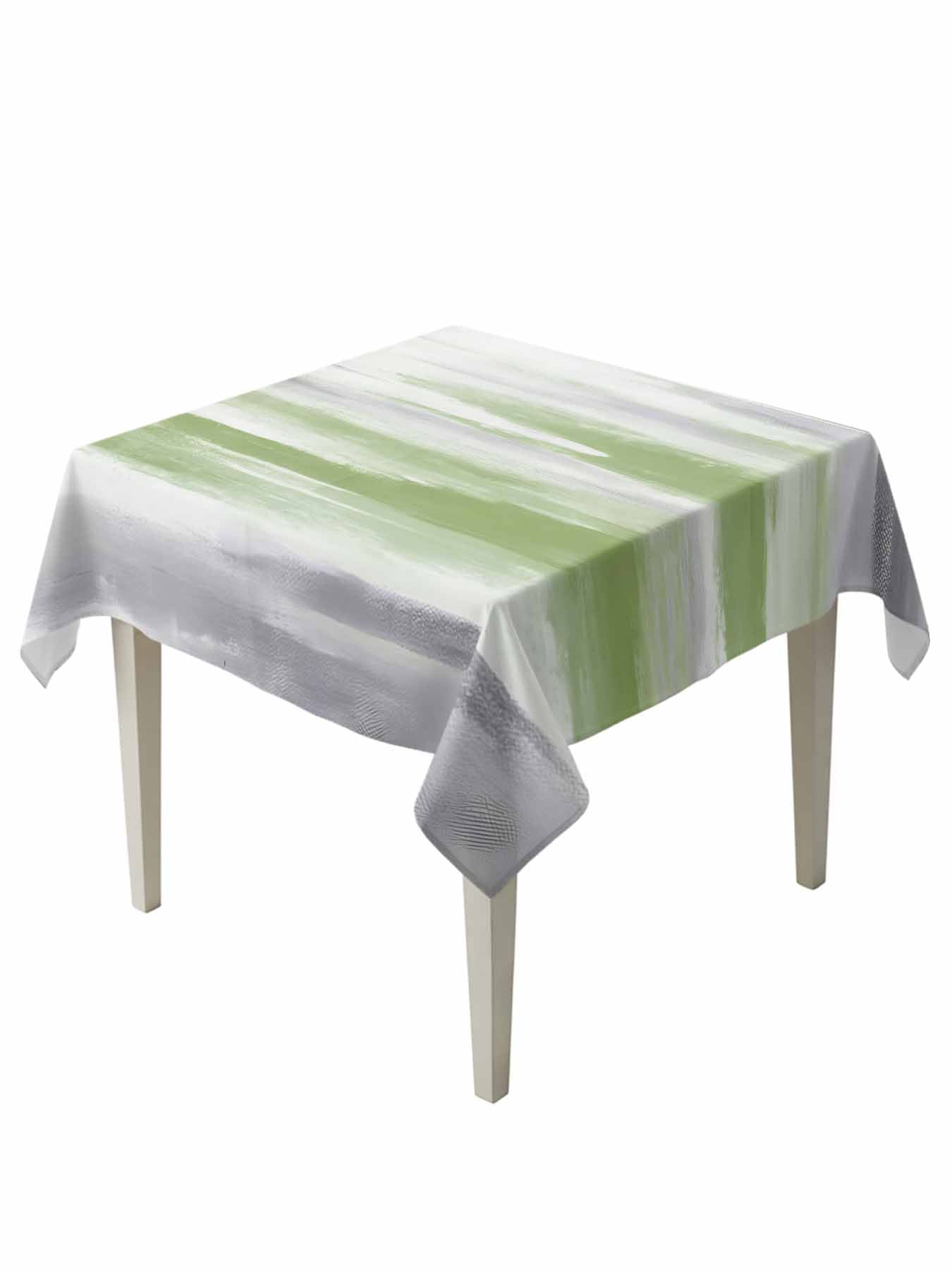 Sage Green Gray Table Cloth, Neutral Abstract White Ombre Texture ...