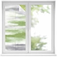 Sage Green Gray Window Privacy Film, Neutral Abstract White Ombre ...