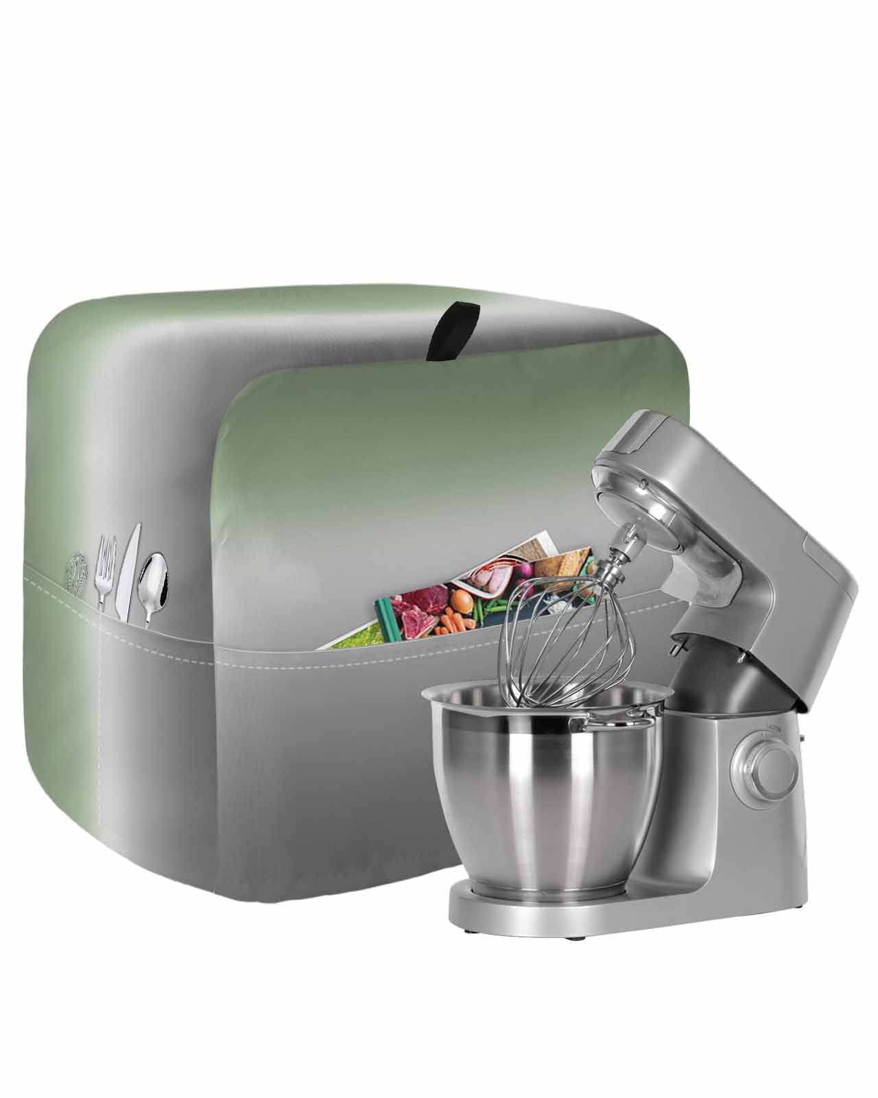 Sage Green Grey Ombre Stand Mixer Dust Cover with Storage Pocket ...