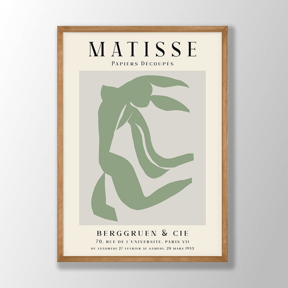 Sage Green Henri Matisse Art Print - Papiers Decoupes No1, Matisse ...