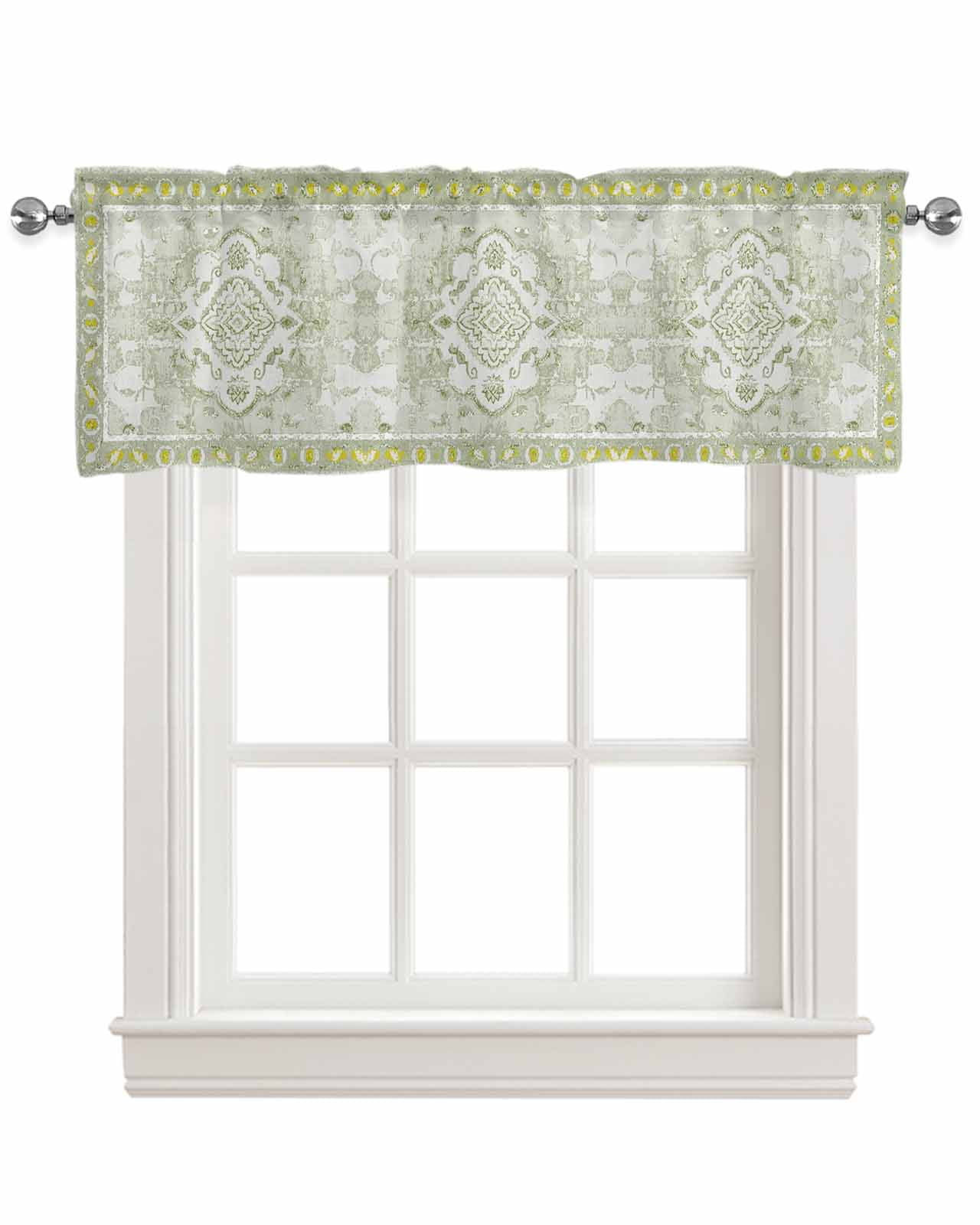 Sage Green Kitchen Valances for Windows Farmhouse Linen Window Valance ...