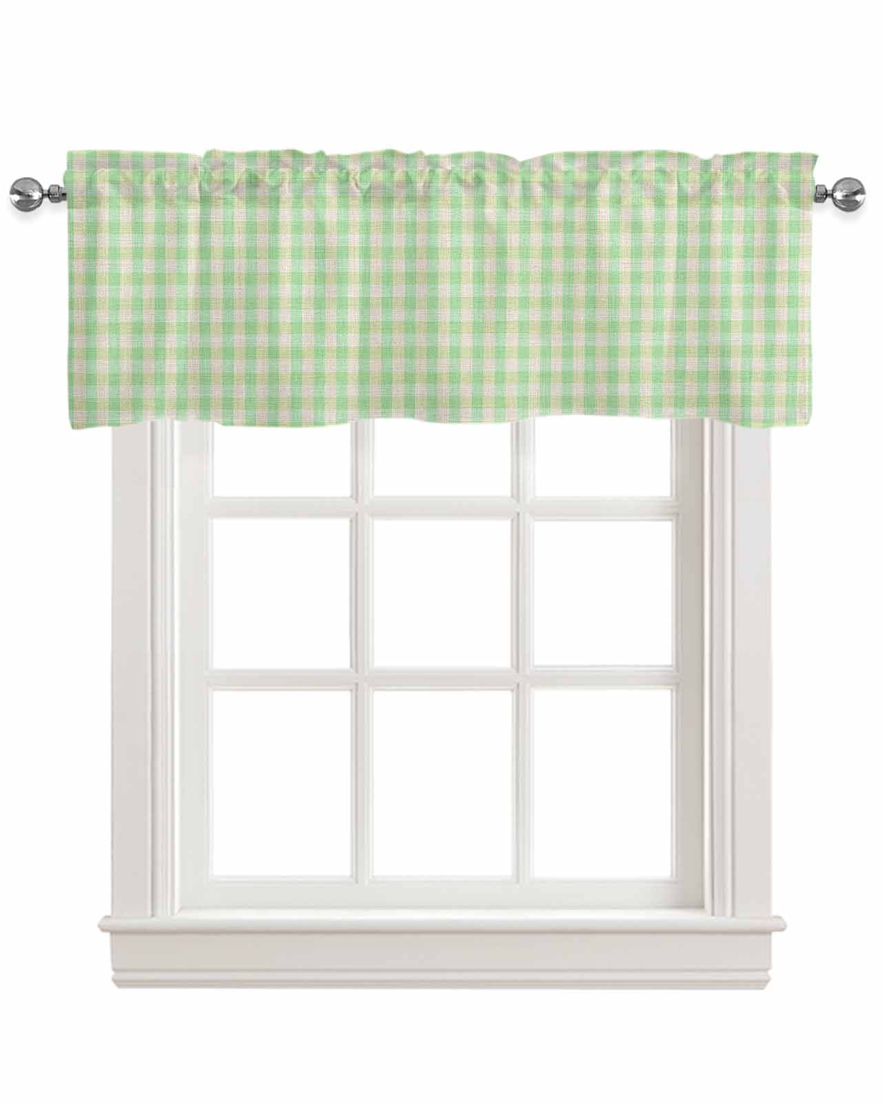 Sage Green Kitchen Valances for Windows Farmhouse Linen Window Valance ...