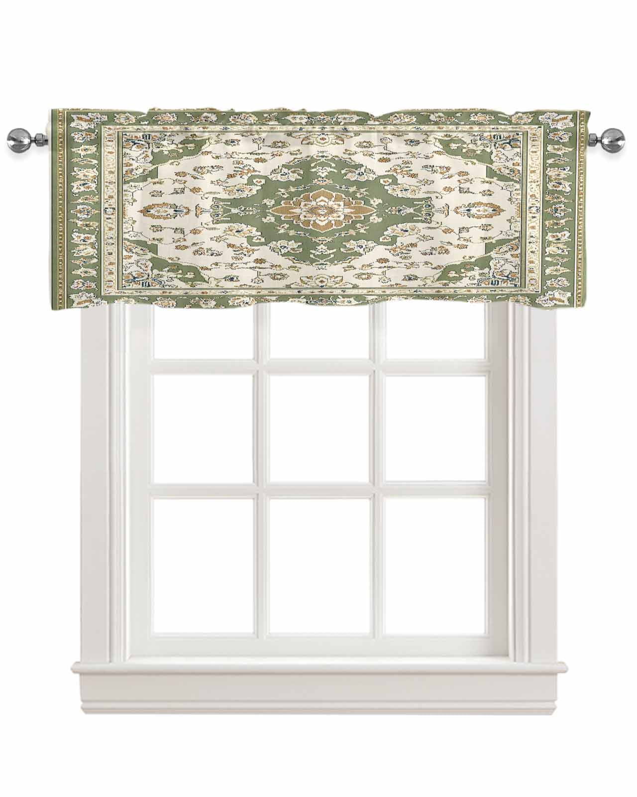 Sage Green Kitchen Valances for Windows Farmhouse Linen Window Valance ...
