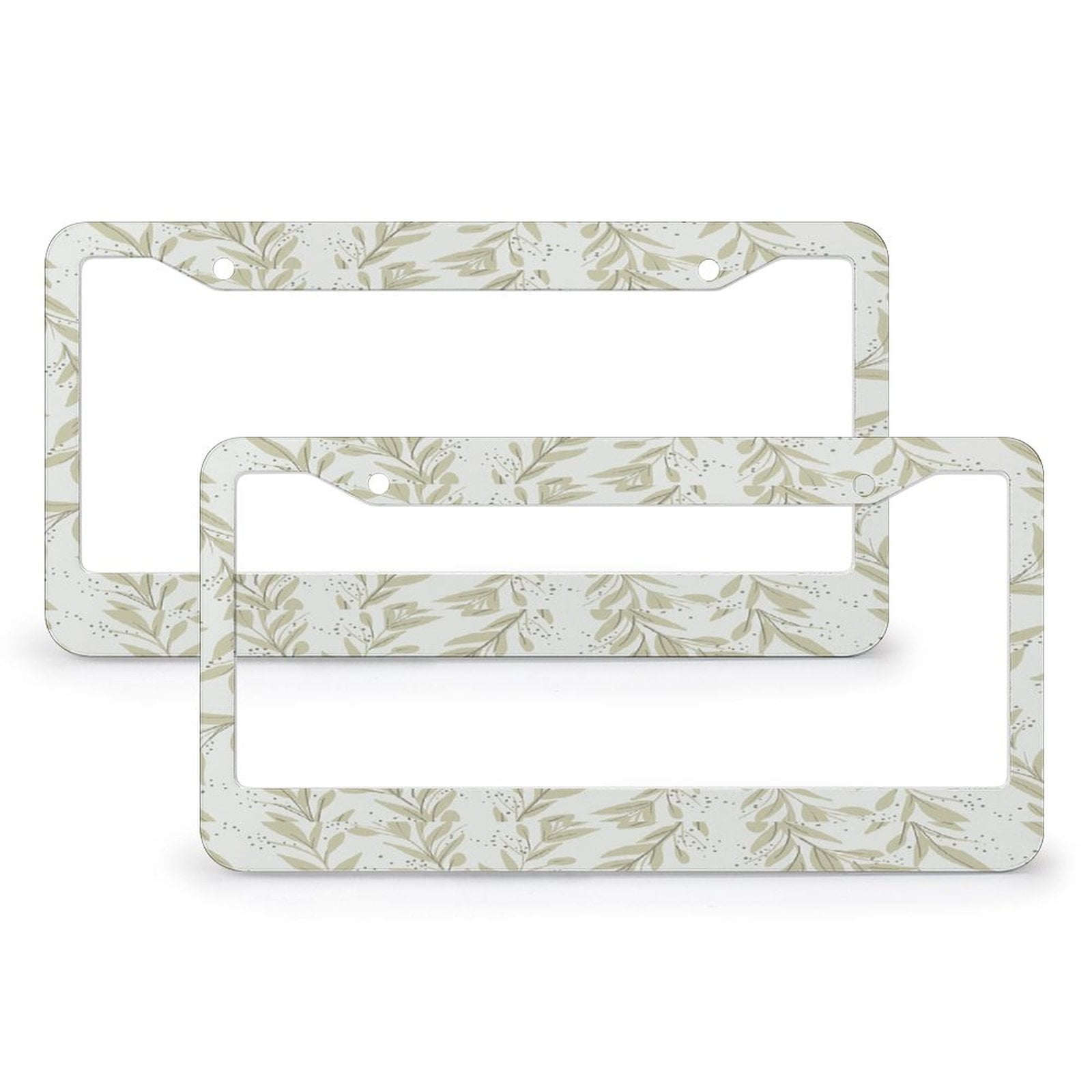 Sage Green Leaves License Plate Frame 2 Pack License Plate Frames Car ...